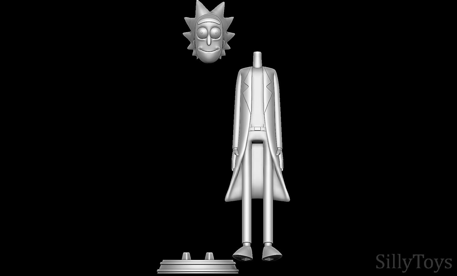 Rick Sanchez - Rick and Morty 3D Model by SillyToys