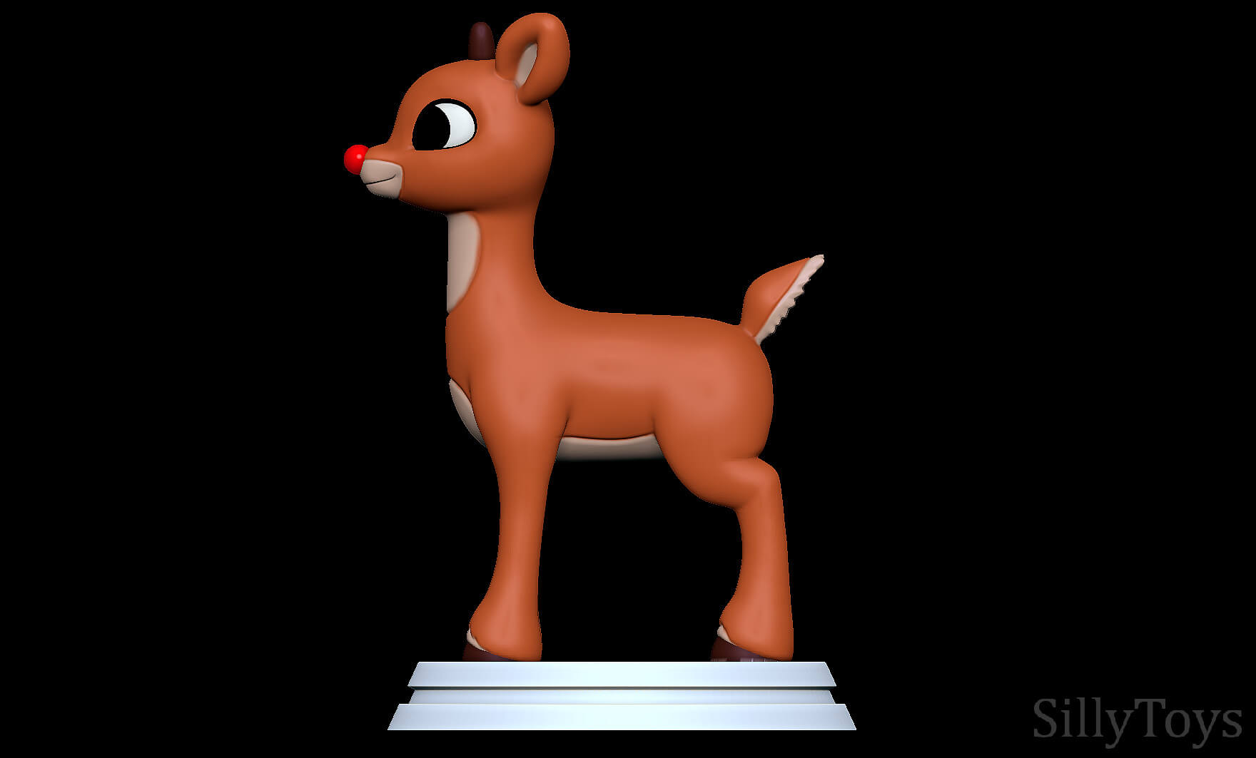 Rudolph The Red-Nosed Reindeer 3D Model by SillyToys