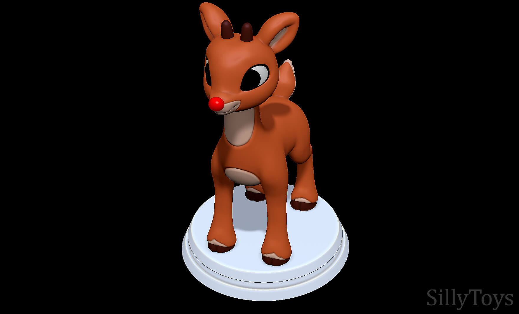Rudolph The Red-Nosed Reindeer 3D Model by SillyToys