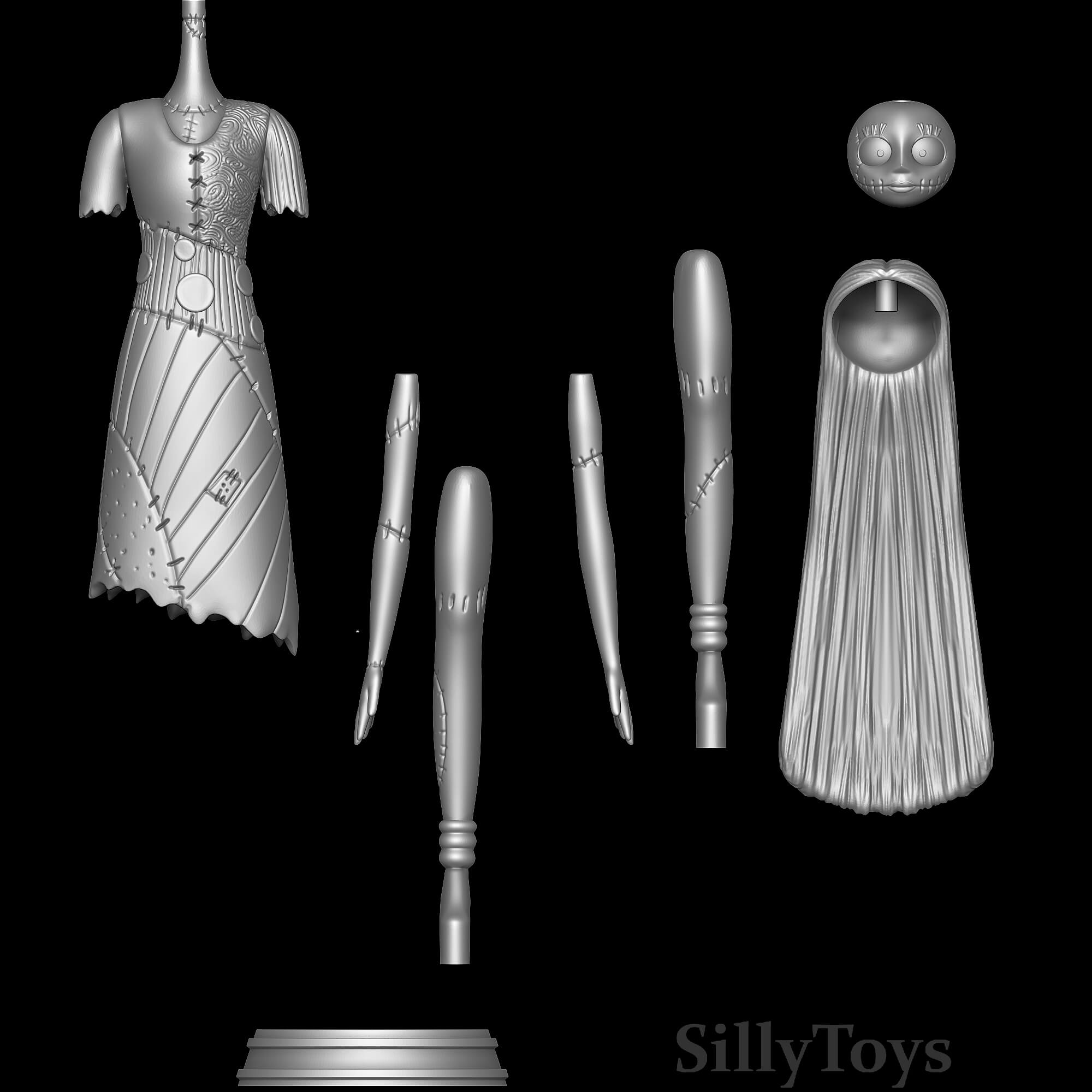 Sally - The Nightmare Before Christmas 3D Model by SillyToys