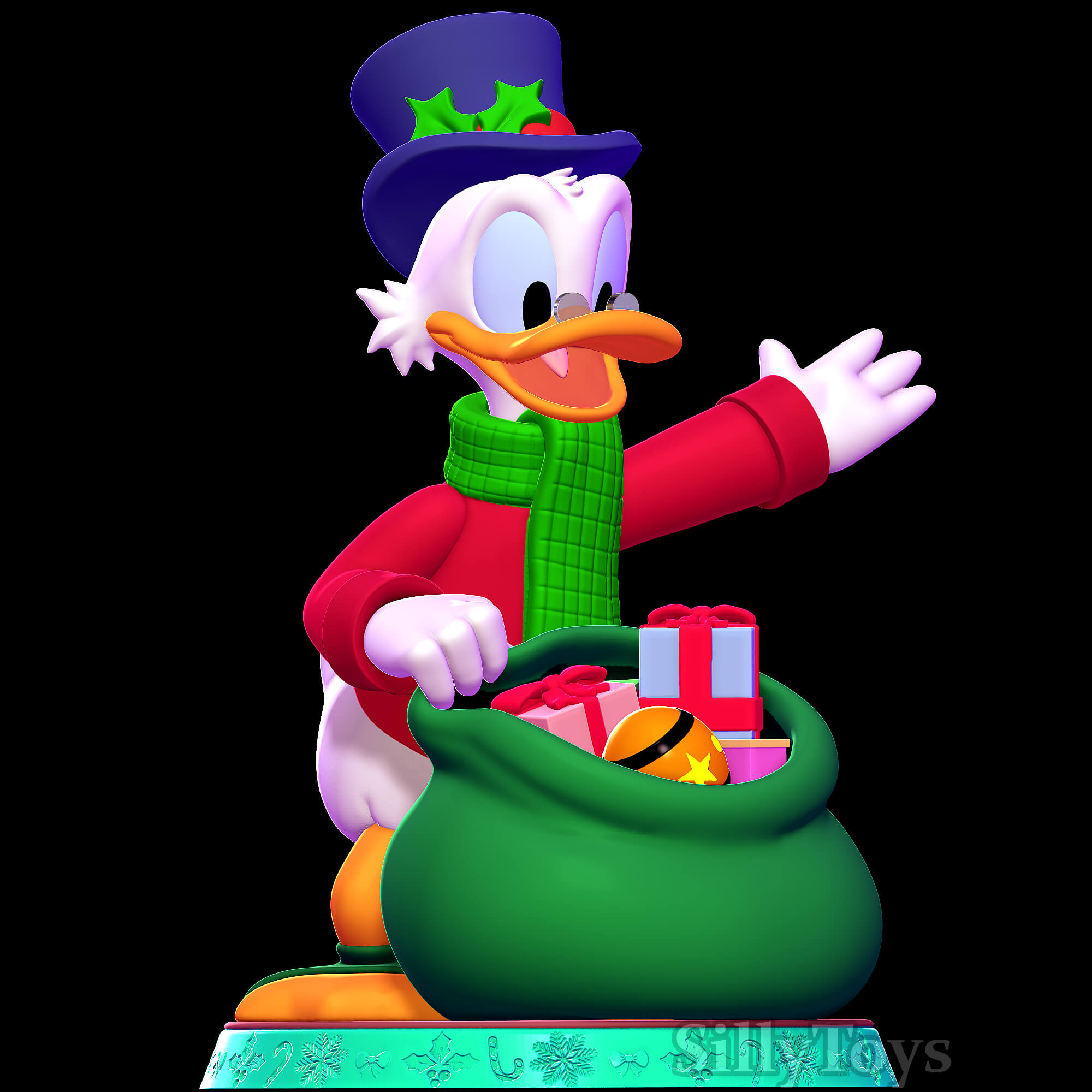 Scrooge Mcduck Christmas - 3D Model by SillyToys