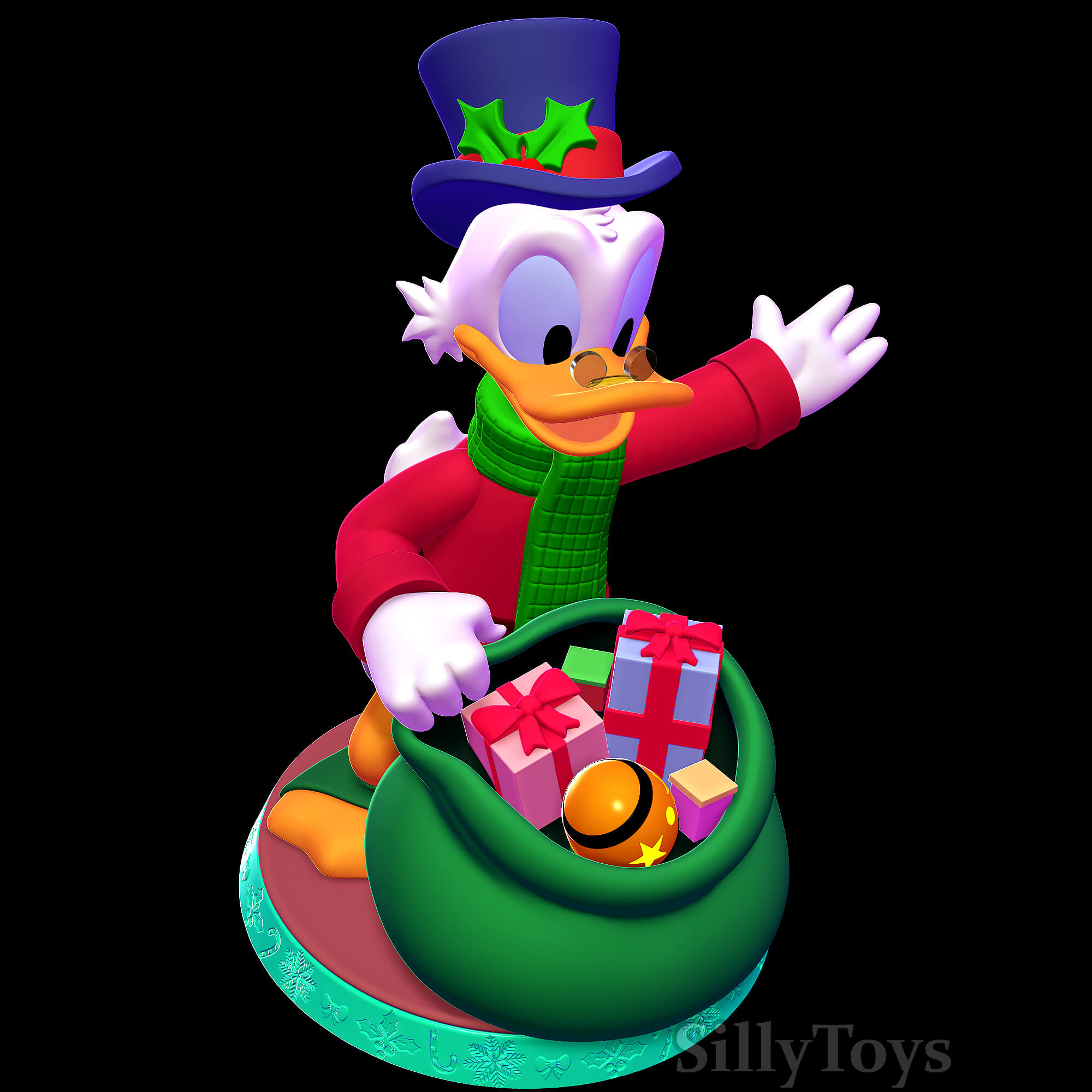 Scrooge Mcduck Christmas - 3D Model by SillyToys