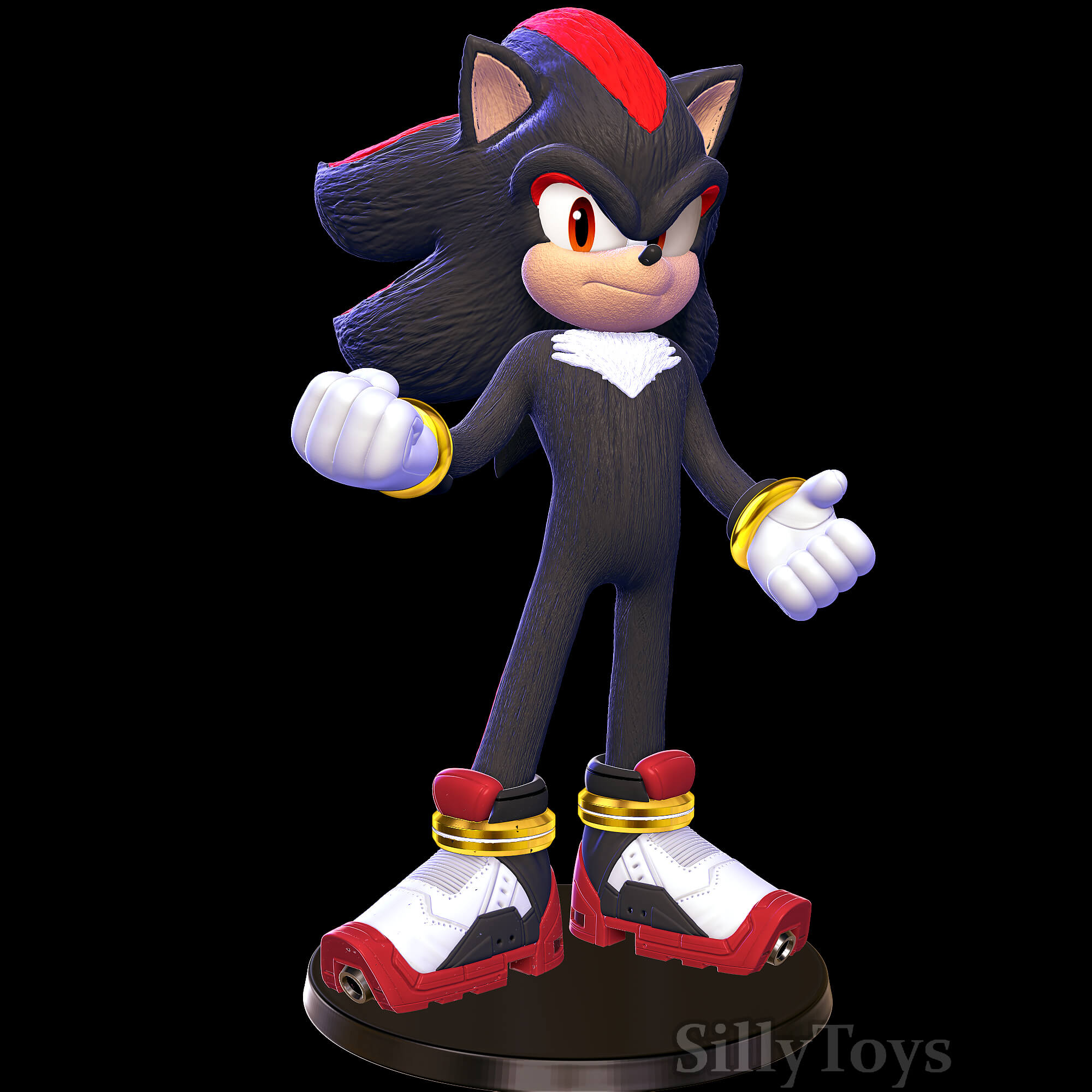 Shadow The Hedgehog Is a Black and Red Hedgehog From The Son - 3D Model ...