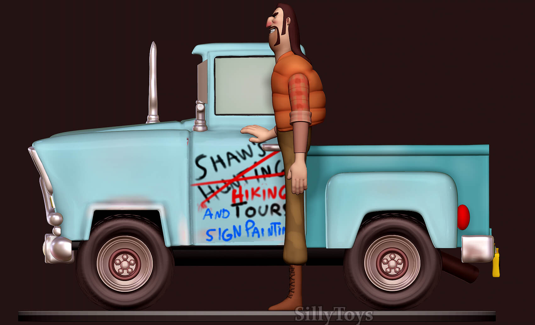 Shaw With His Car - Open Season 3D Model by SillyToys