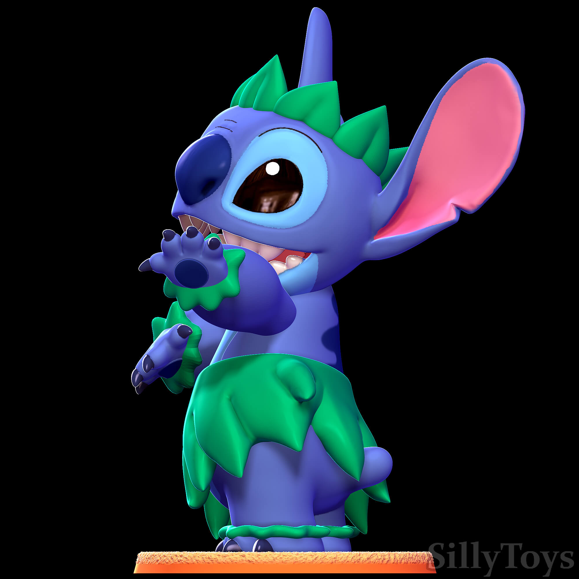 Stitch Hula - Lilo and Stitch 3D Model by SillyToys