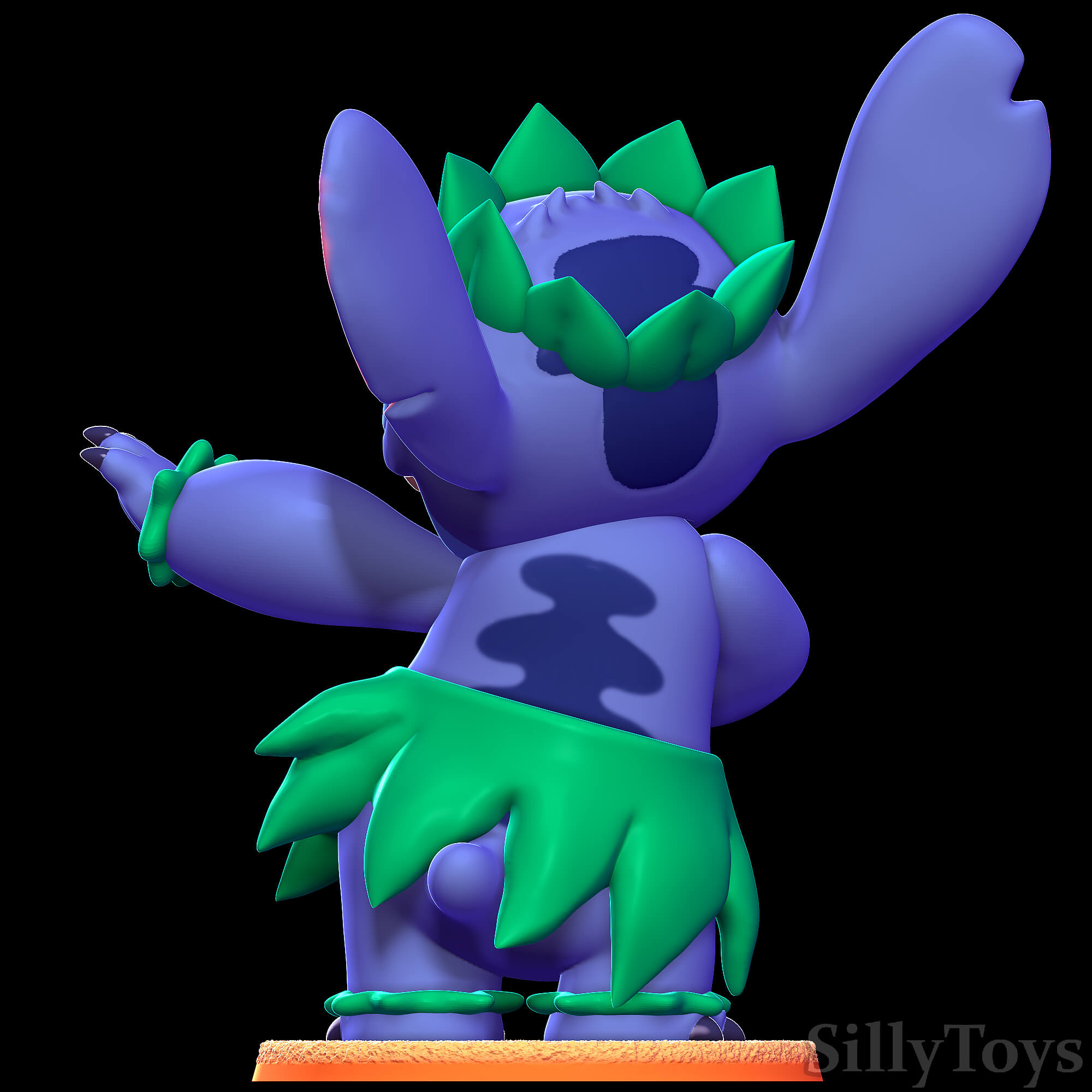 Stitch Hula - Lilo and Stitch 3D Model by SillyToys