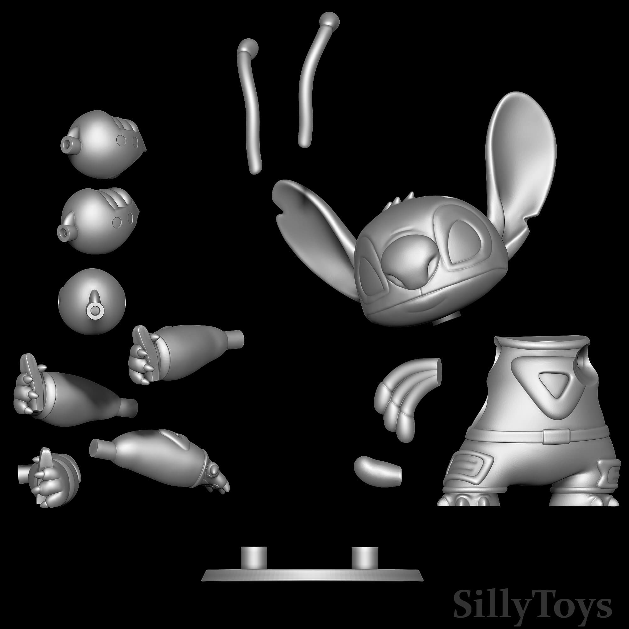 Stitch in Spacesuit - Lilo and Stitch 3D Model by SillyToys