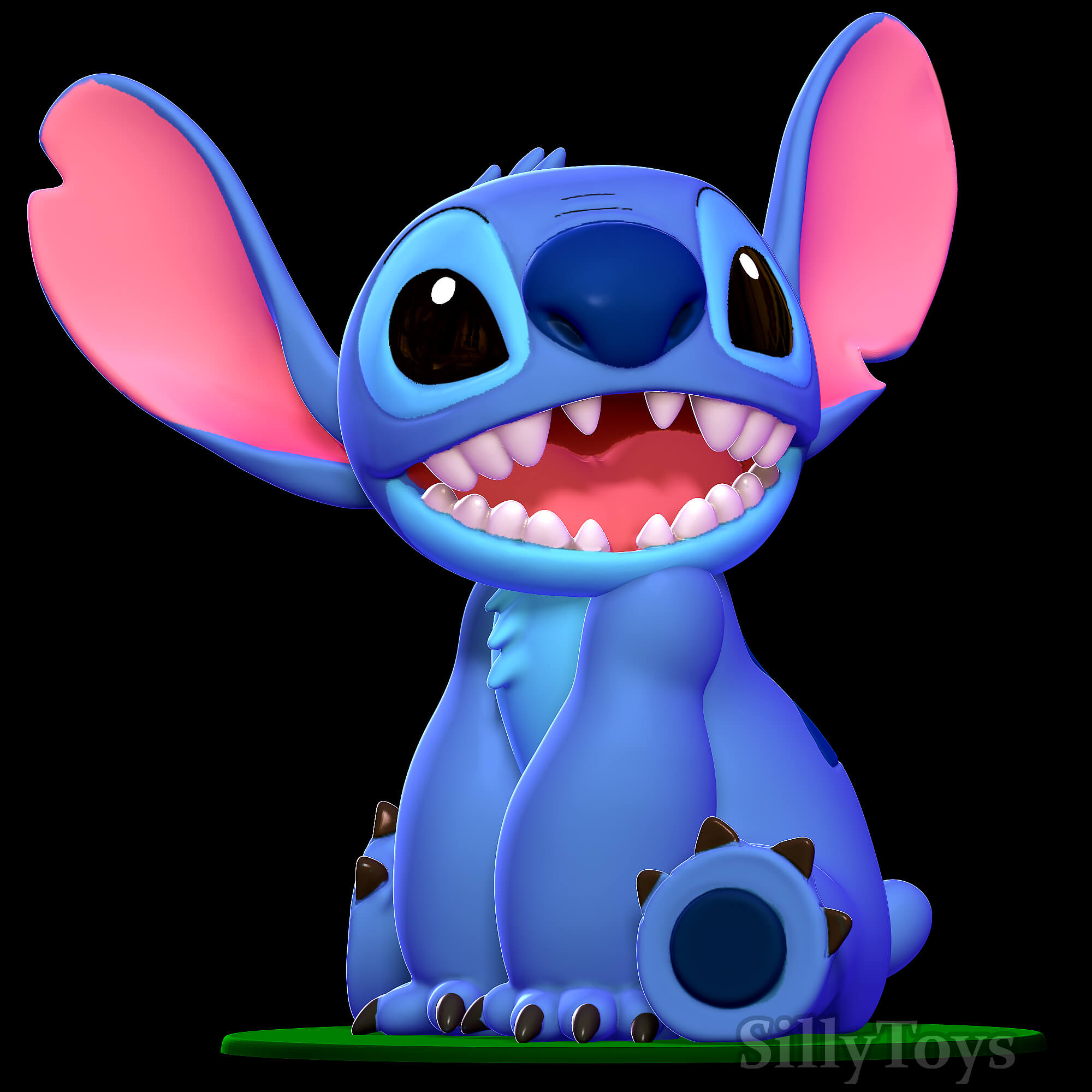 Stitch Sitting - Lilo and Stitch 3D Model by SillyToys