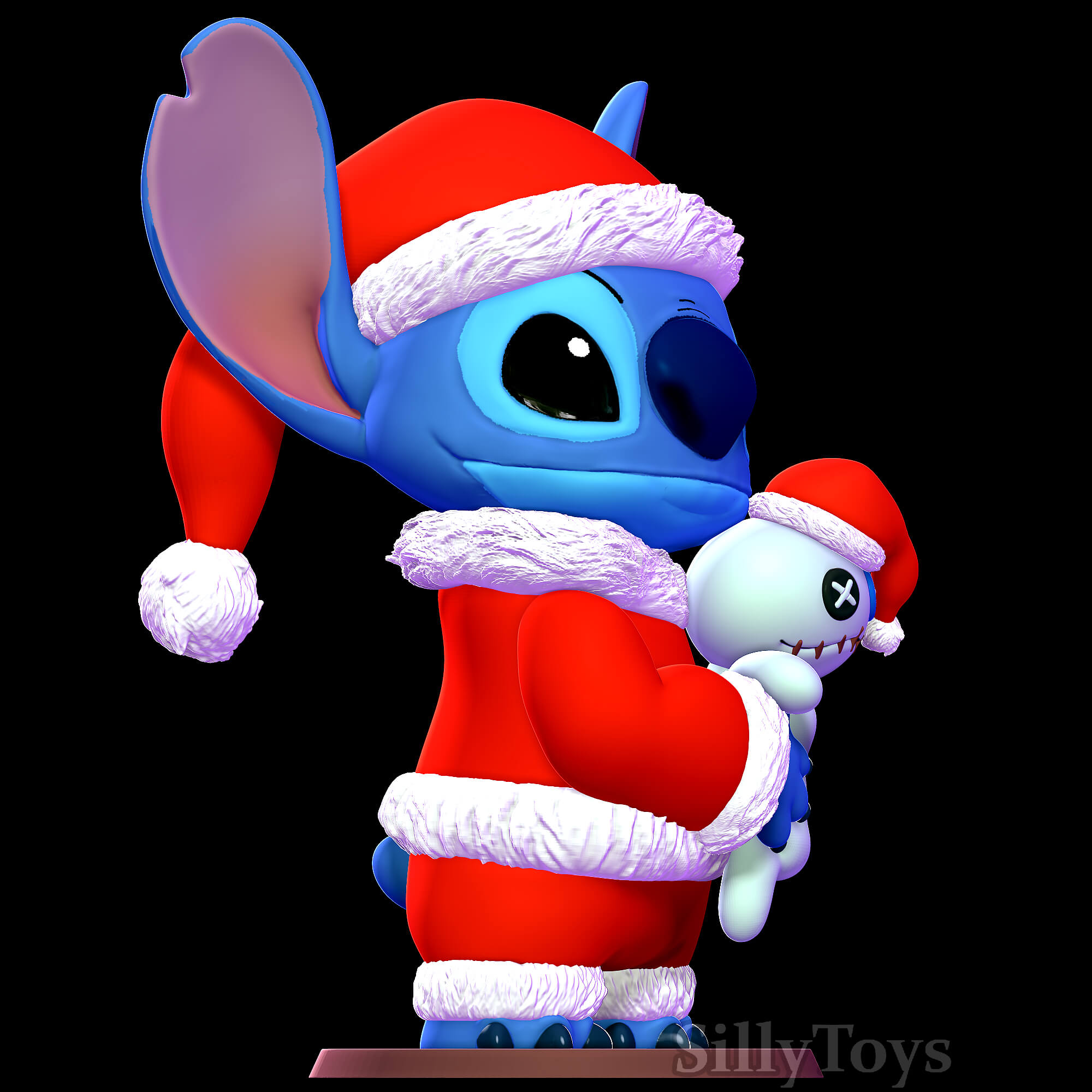 Stitch With Scrump Christmas - Lilo and Stitch 3D Model by SillyToys