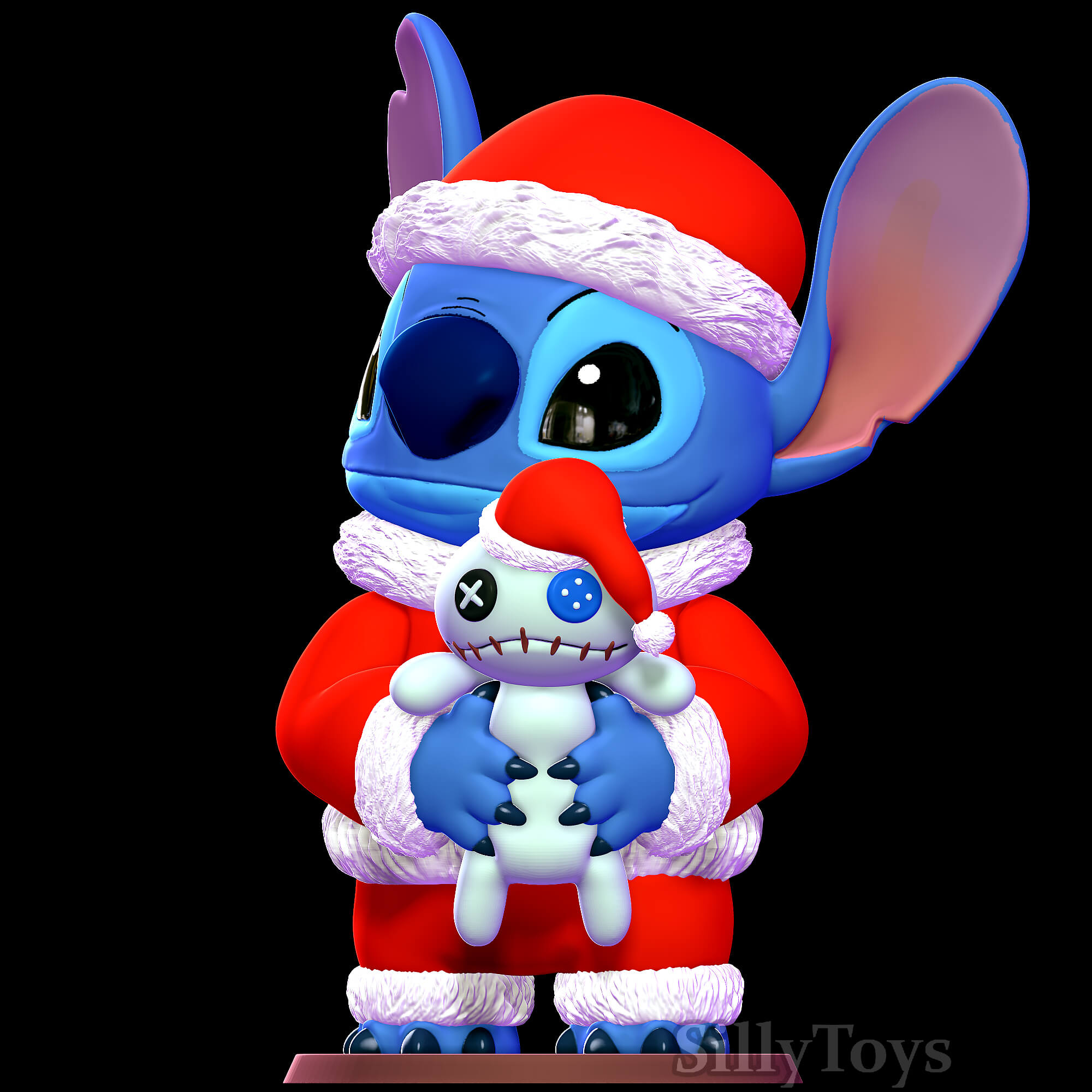 Stitch With Scrump Christmas - Lilo and Stitch 3D Model by SillyToys