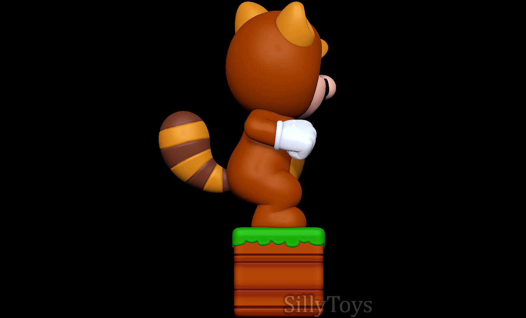Tanooki Mario - 3D Model by SillyToys