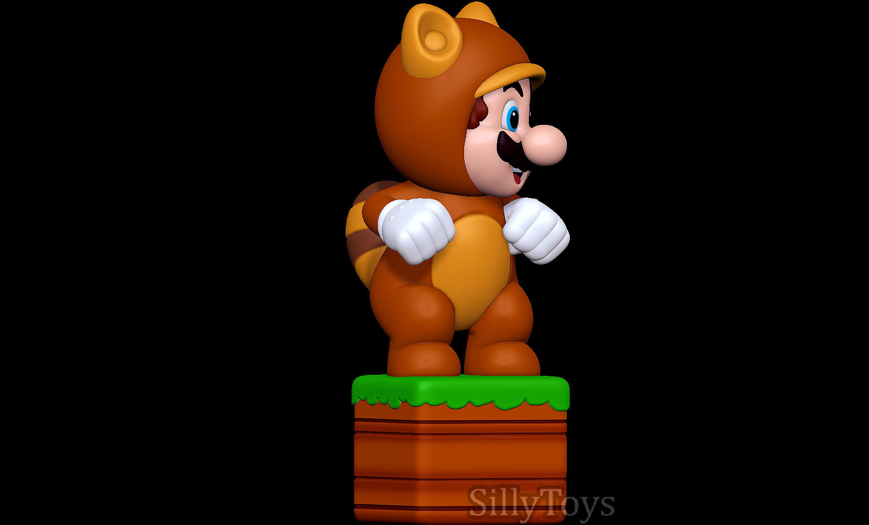 Tanooki Mario - 3D Model by SillyToys