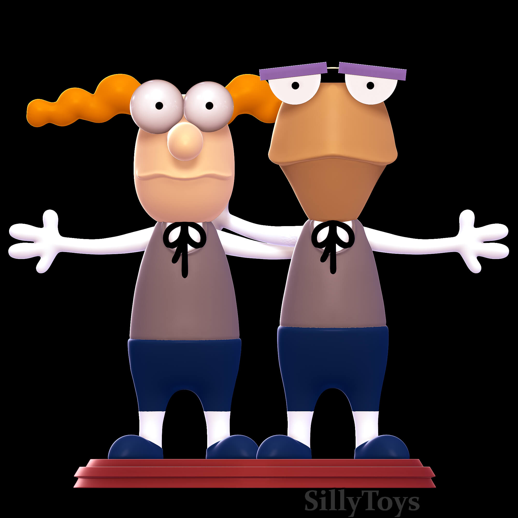 Walter and Perry - 3D Model by SillyToys