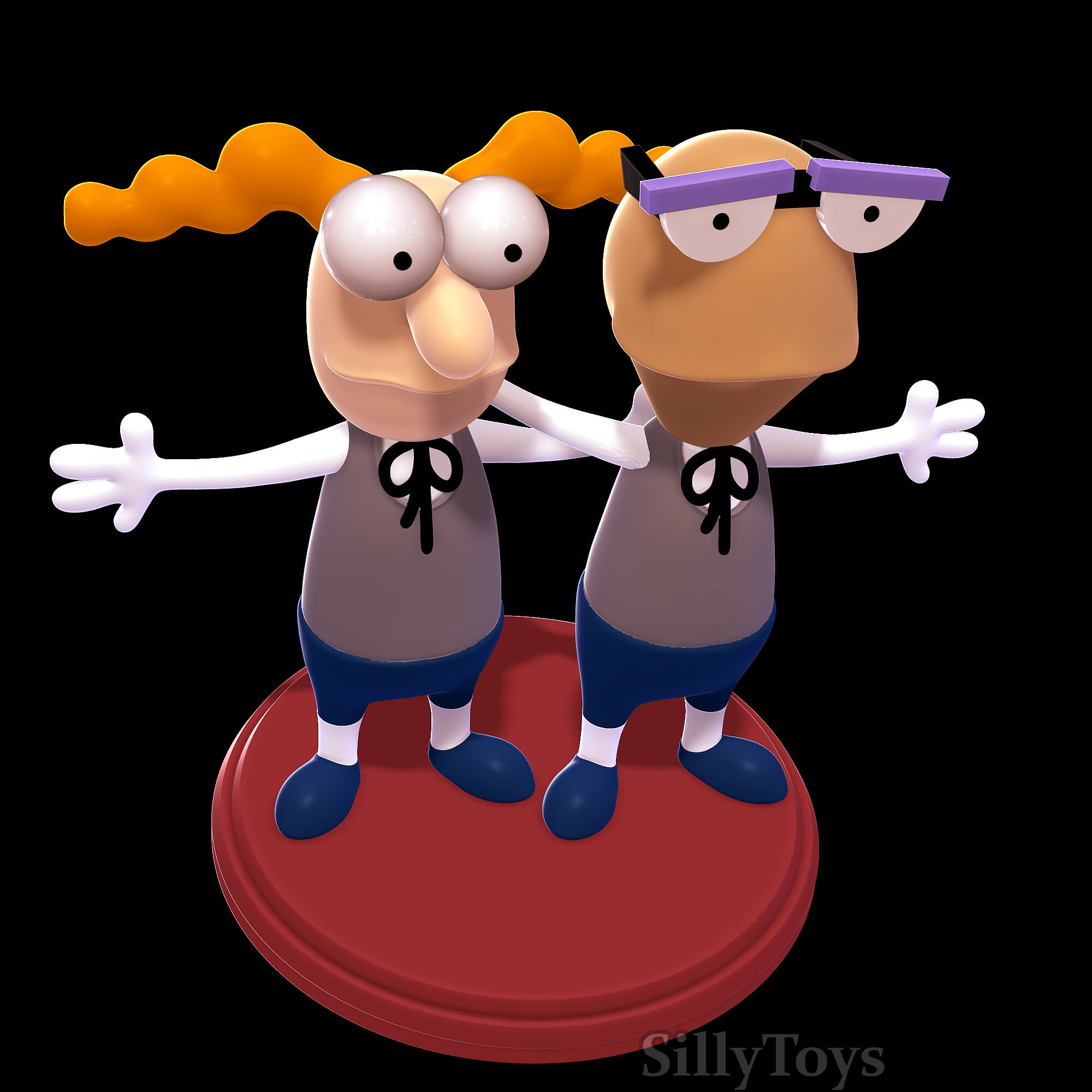 Walter and Perry - 3D Model by SillyToys