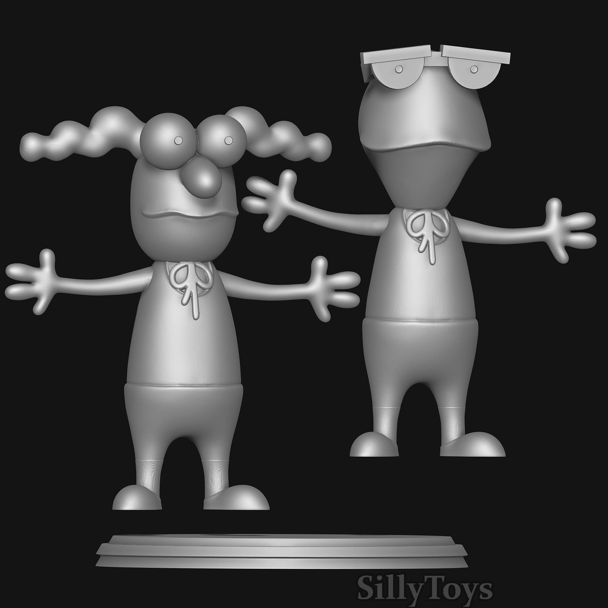 Walter and Perry - 3D Model by SillyToys