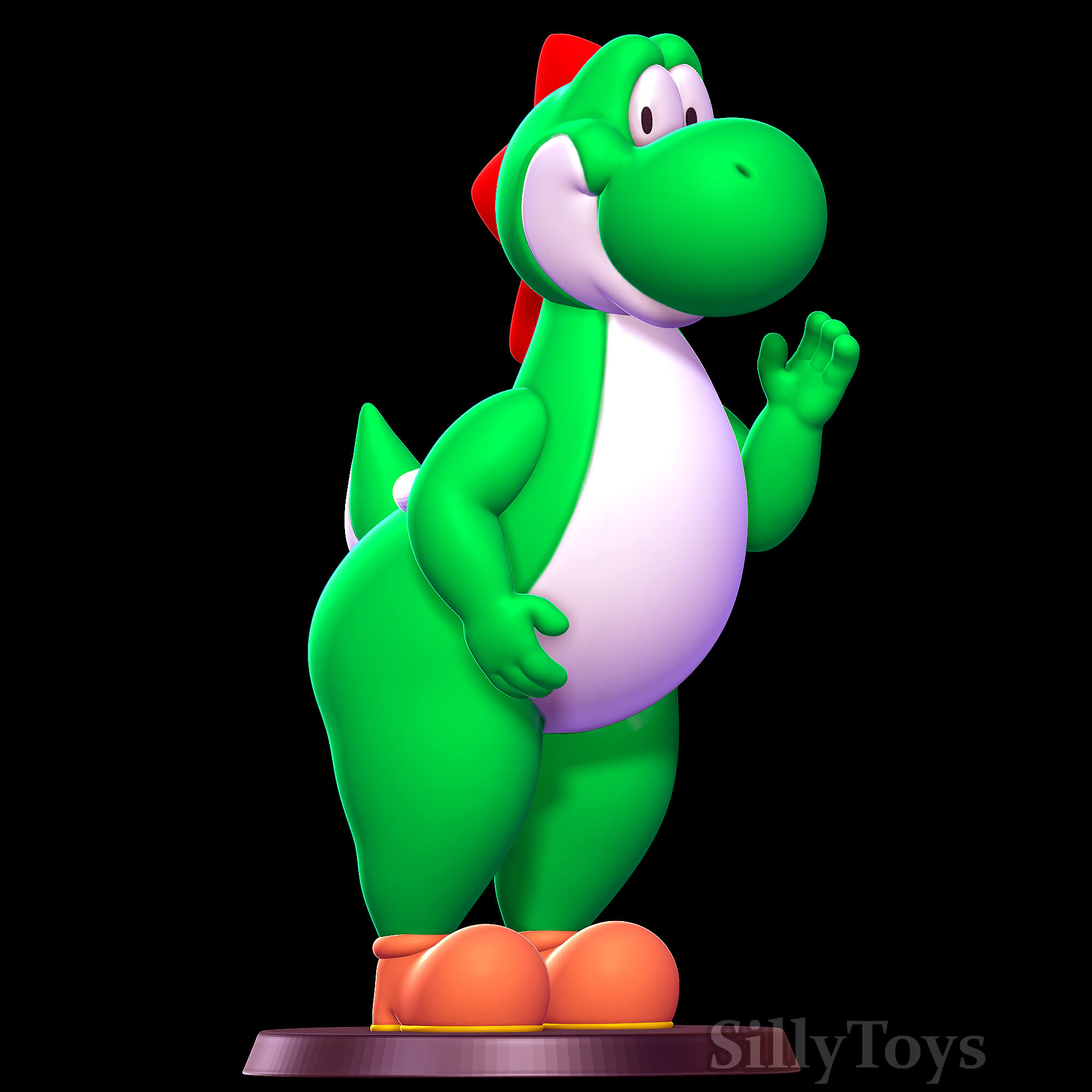 Yoshi - Mario 3D Model by SillyToys
