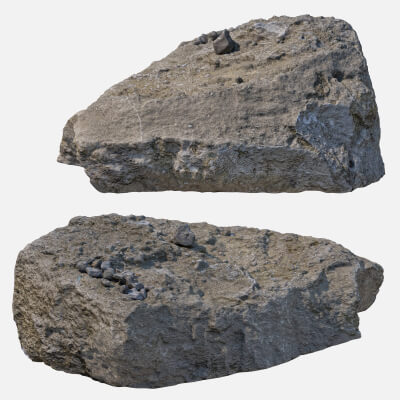 Rugged Stone Block - 3D Model by silverpak