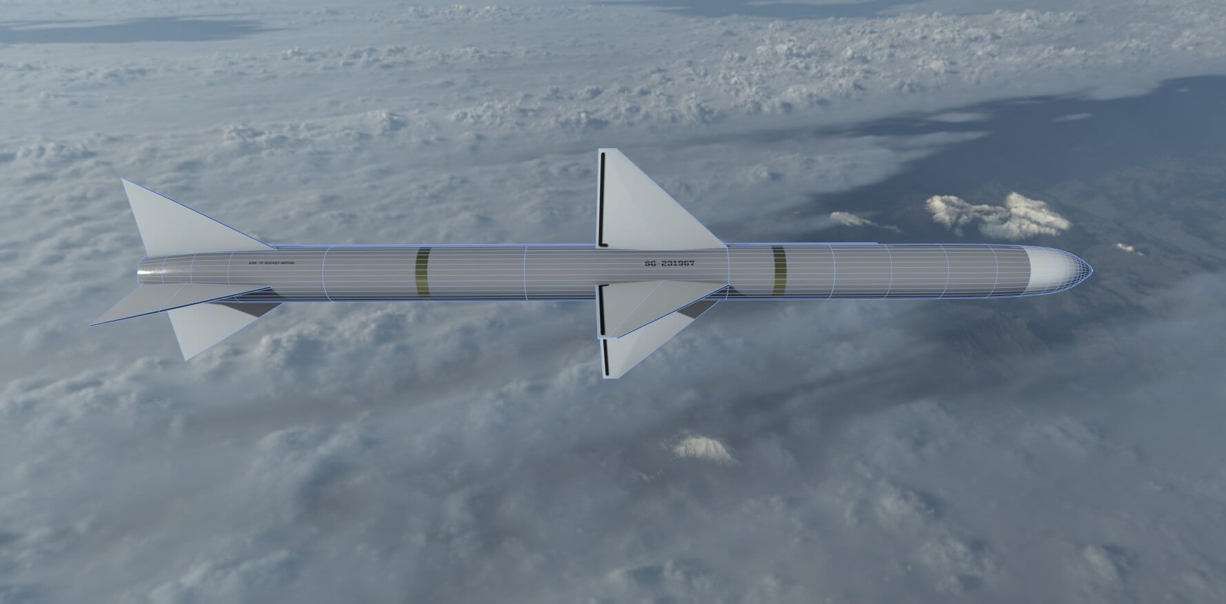 AIM7 Missile - 3D Model by SimonTGriffiths