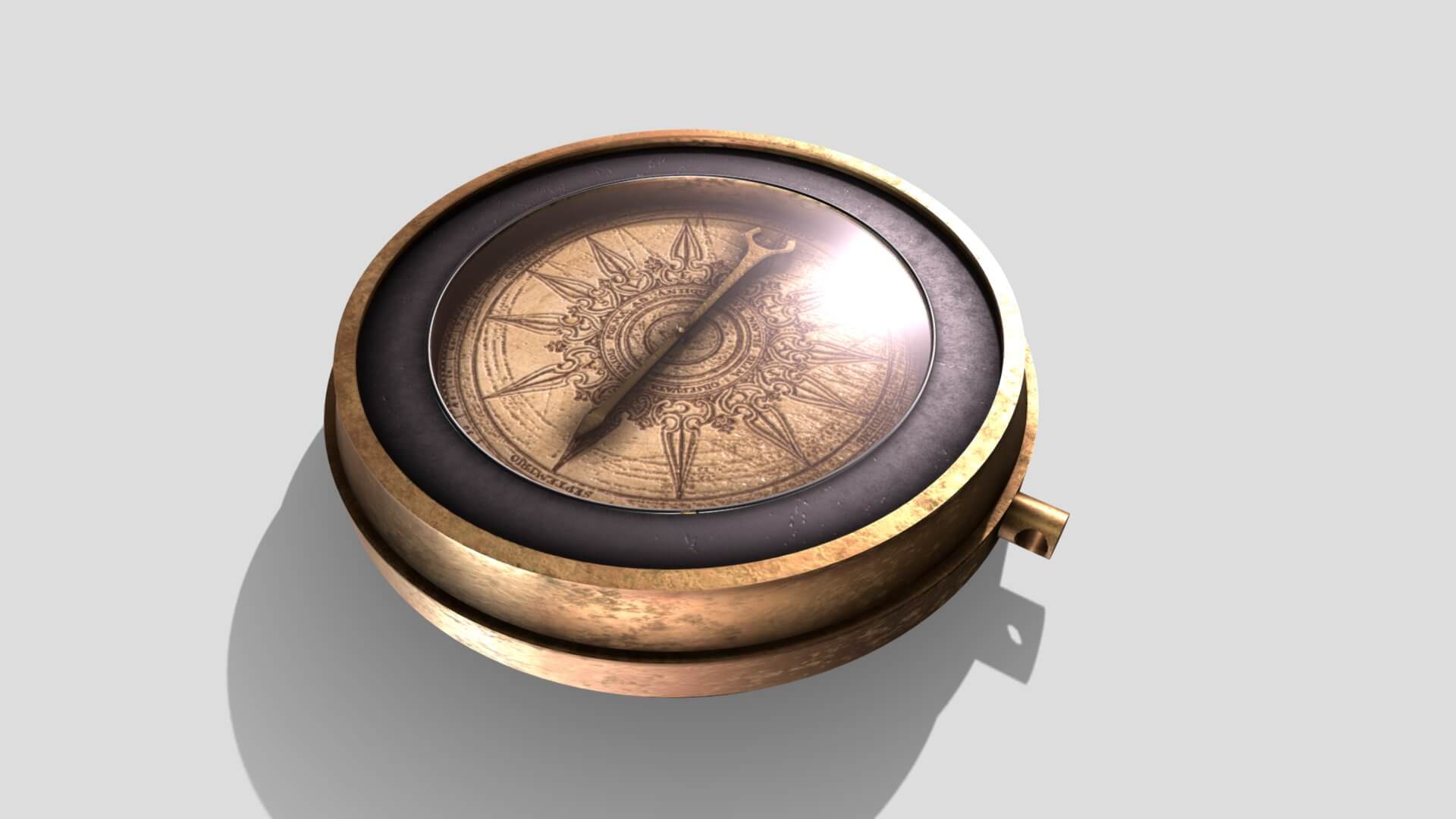 Antique Compass - 3D Model by SimonTGriffiths