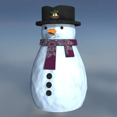 Christmas Snowman - 3D Model by SimonTGriffiths