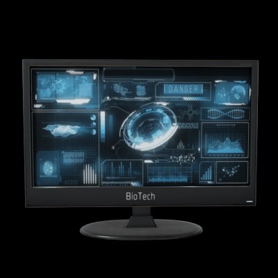 Futuristic Monitor Display - 3D Model by SimonTGriffiths