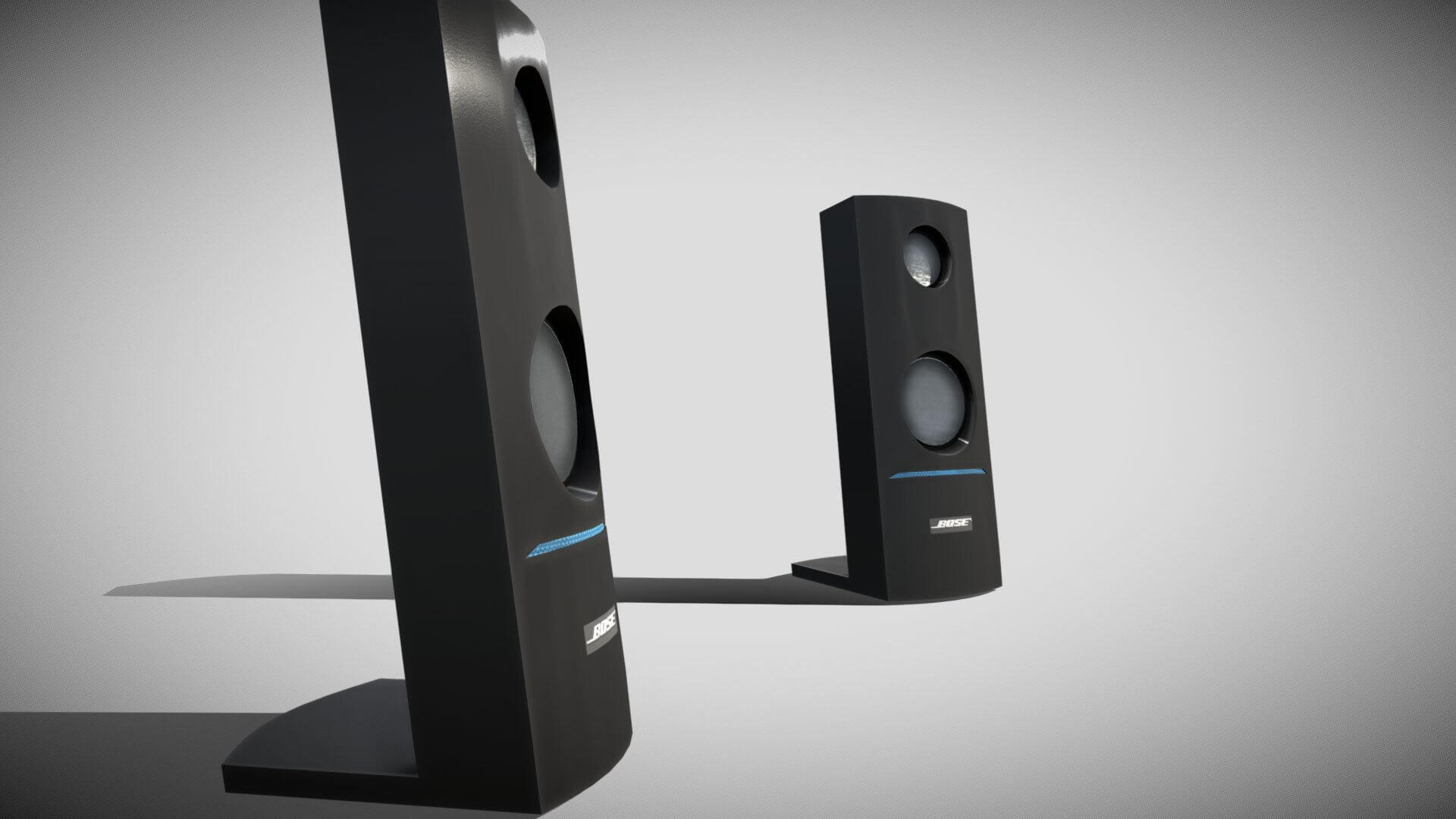 Generic Desktop Speakers - 3D Model by SimonTGriffiths