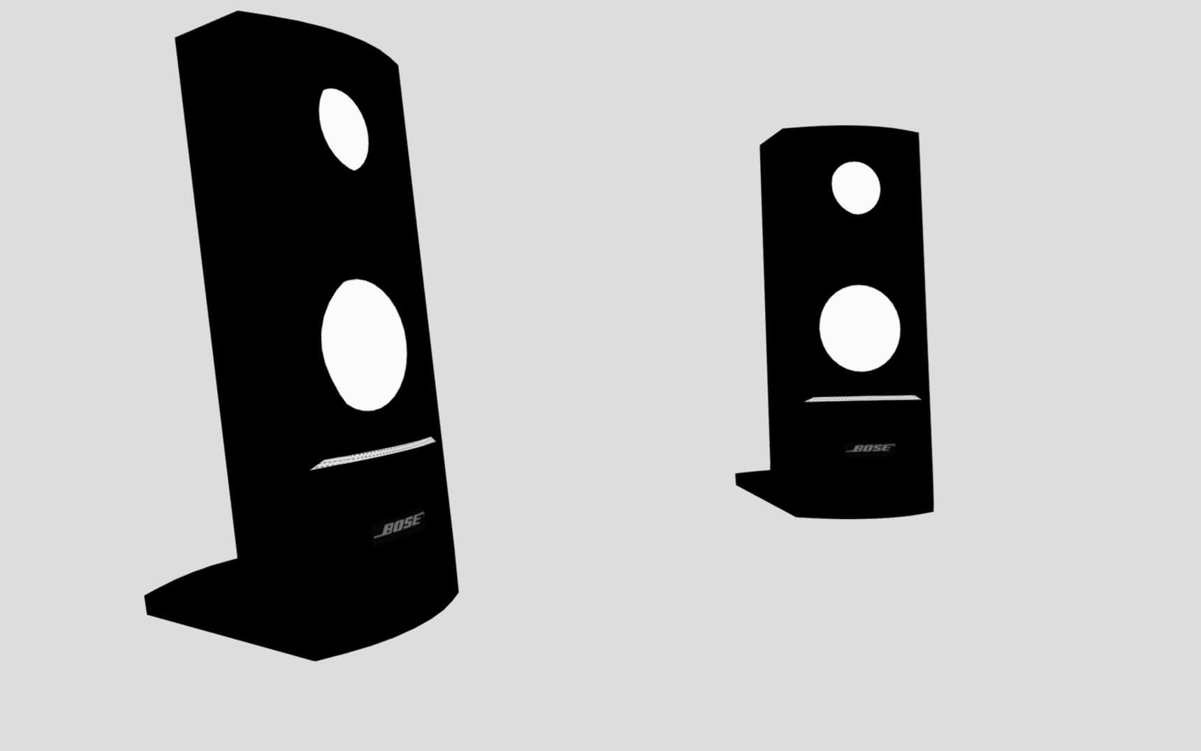 Generic Desktop Speakers - 3D Model by SimonTGriffiths