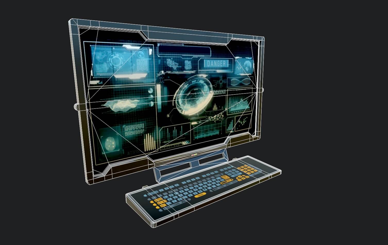 Generic Sci-Fi Monitor 3D Model by SimonTGriffiths