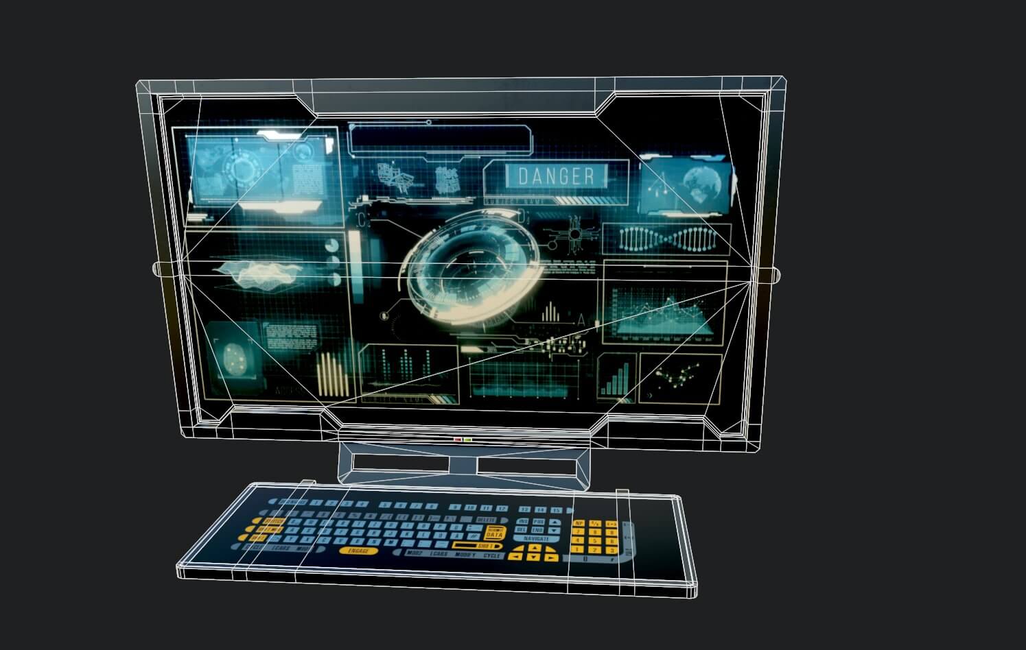 Generic Sci-Fi Monitor 3D Model by SimonTGriffiths