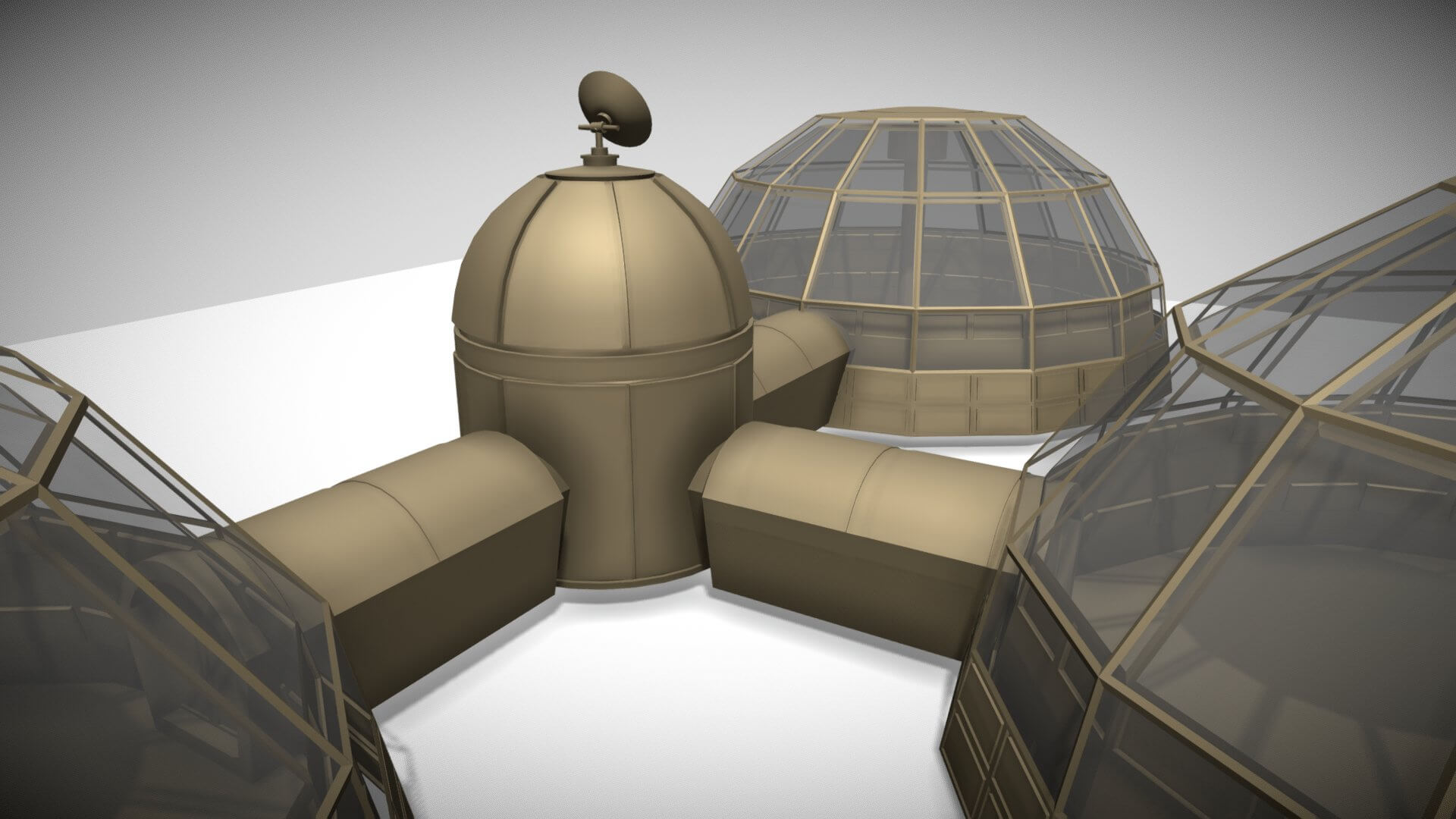 Moon Base Concept - 3D Model by SimonTGriffiths