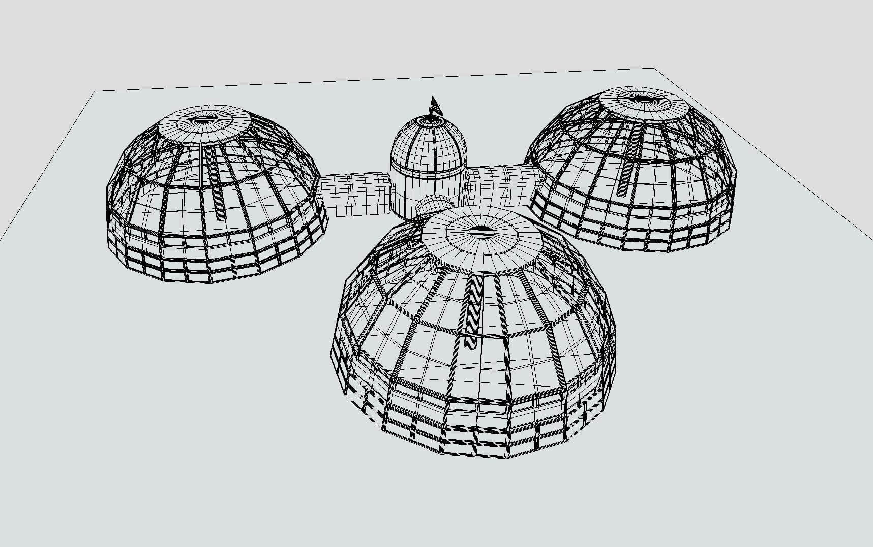 Moon Base Concept - 3D Model by SimonTGriffiths