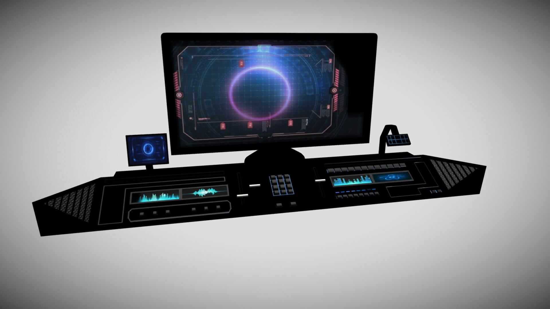Sci-Fi Control HUD 3D Model by SimonTGriffiths