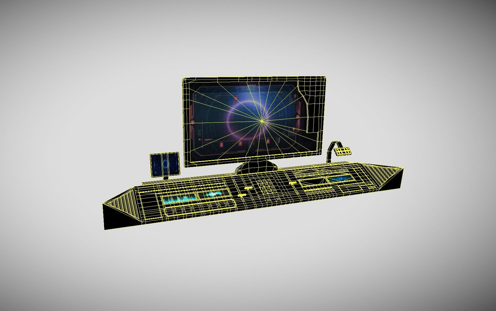 Sci-Fi Control HUD 3D Model by SimonTGriffiths