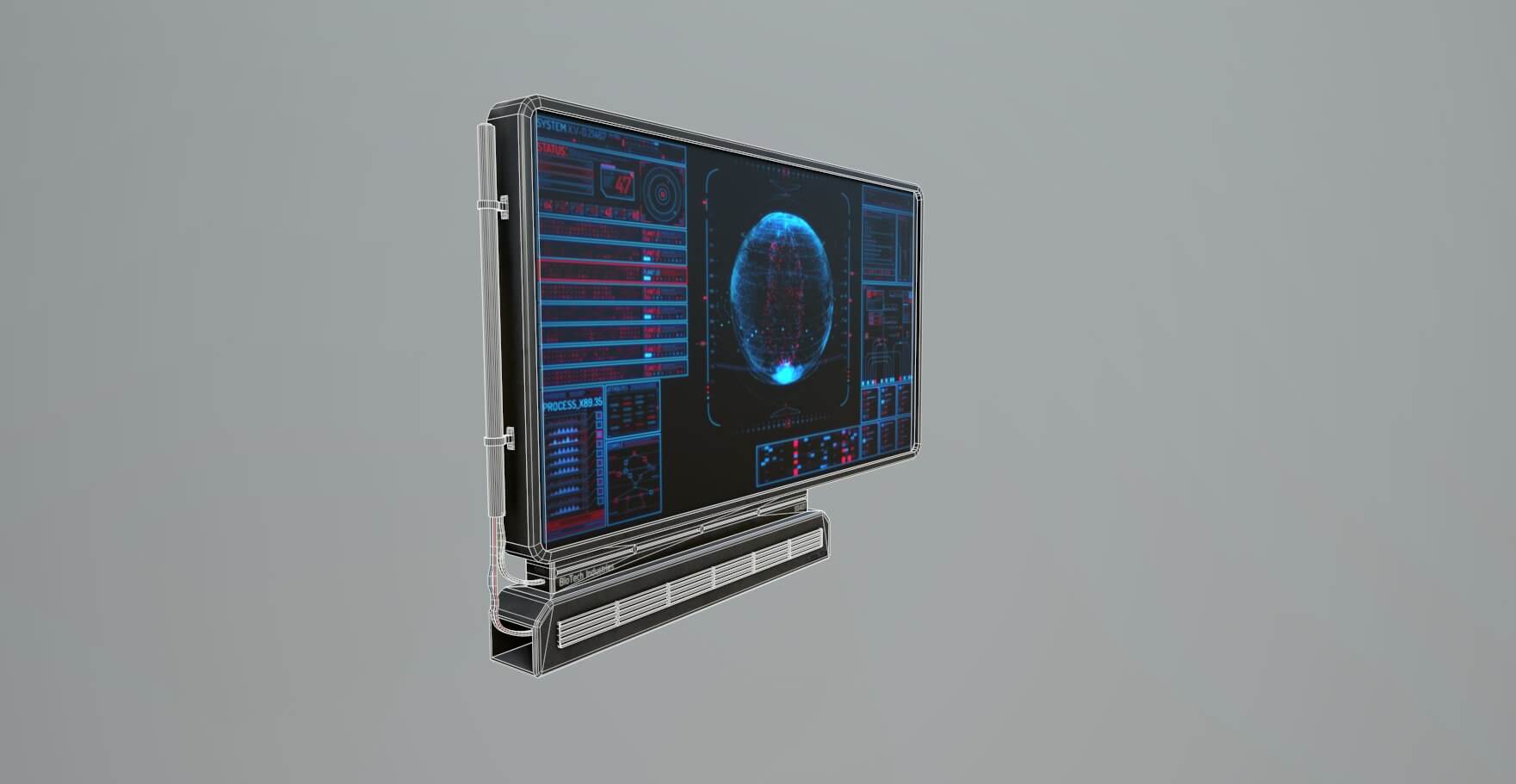 Sci-Fi Display Panel 3D Model by SimonTGriffiths