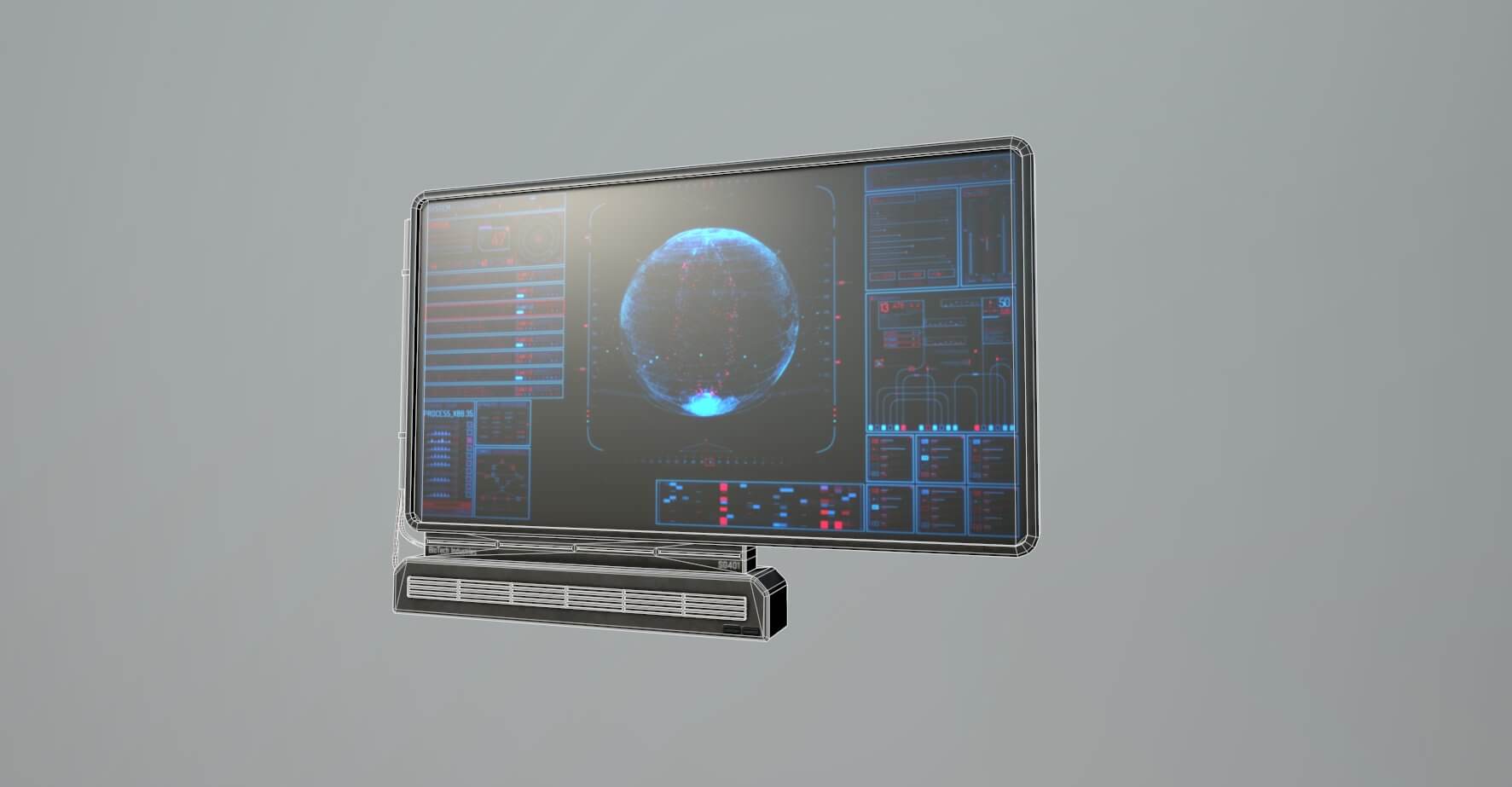 Sci-Fi Display Panel 3D Model by SimonTGriffiths
