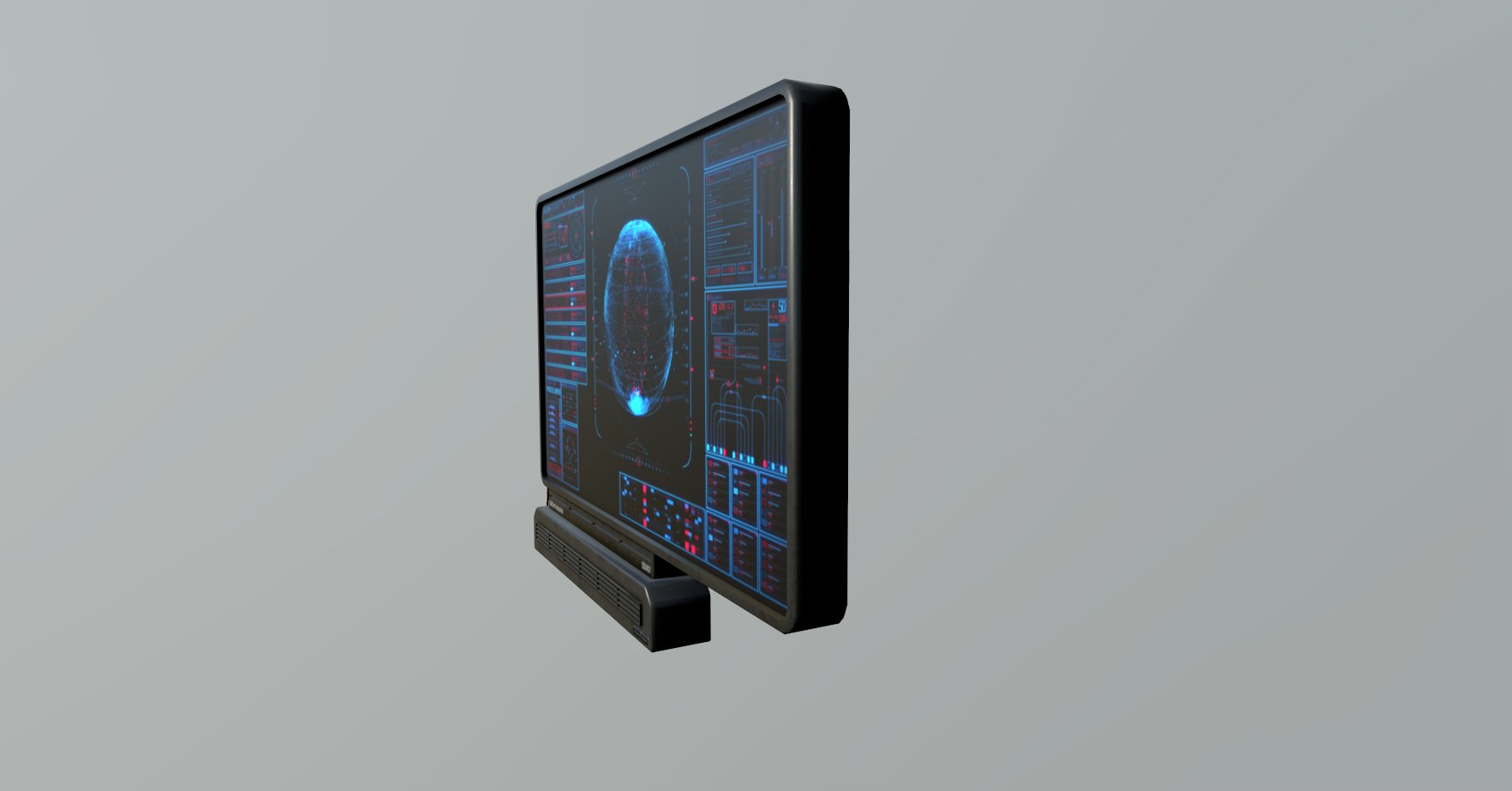 Sci-Fi Display Panel 3D Model by SimonTGriffiths