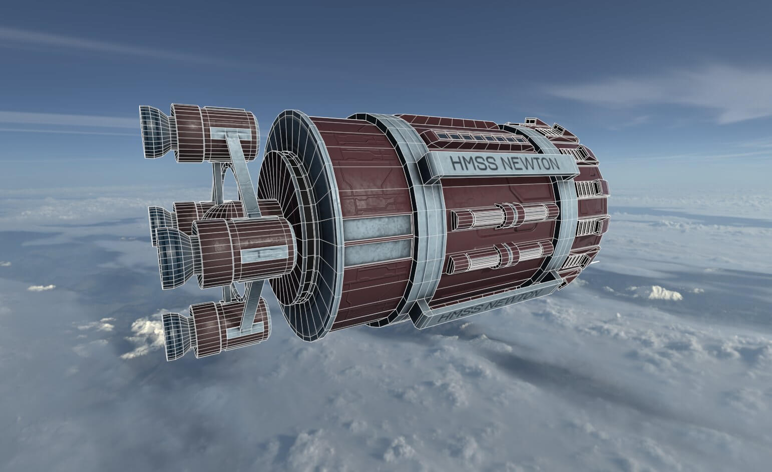 Sci-Fi Shuttle Pod 3D Model by SimonTGriffiths