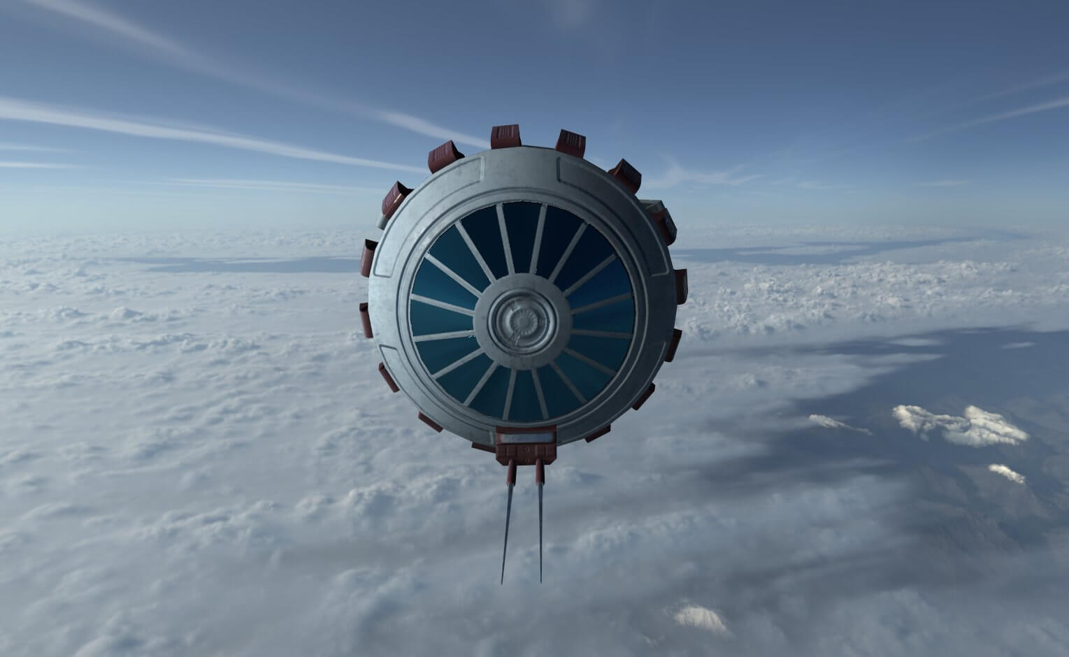 Sci-Fi Shuttle Pod 3D Model by SimonTGriffiths