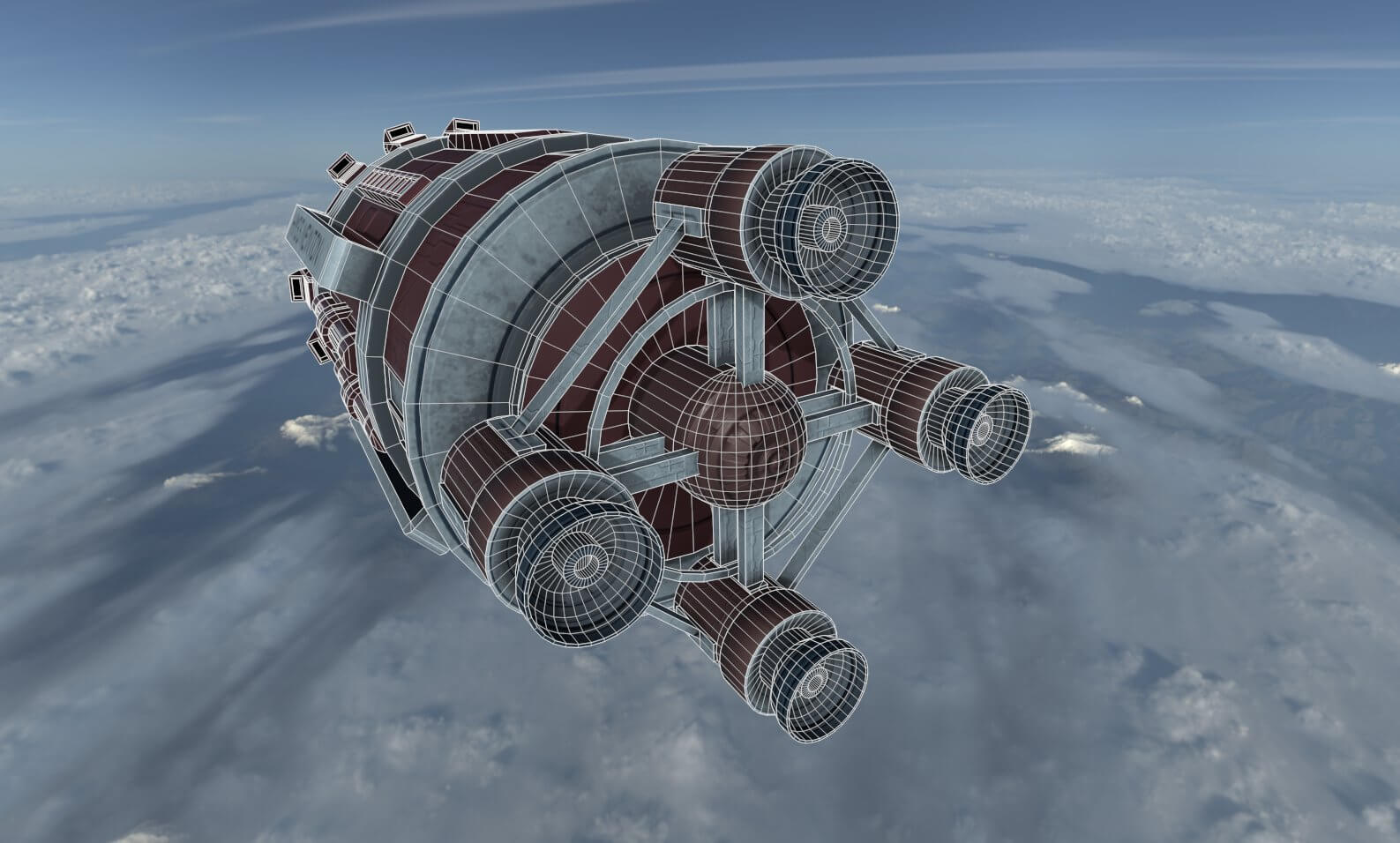 Sci-Fi Shuttle Pod 3D Model by SimonTGriffiths