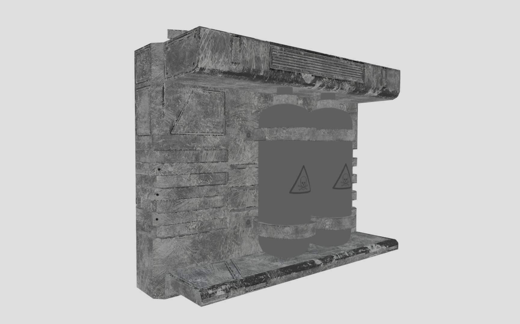 Sci-Fi Panel Element 3D Model by SimonTGriffiths