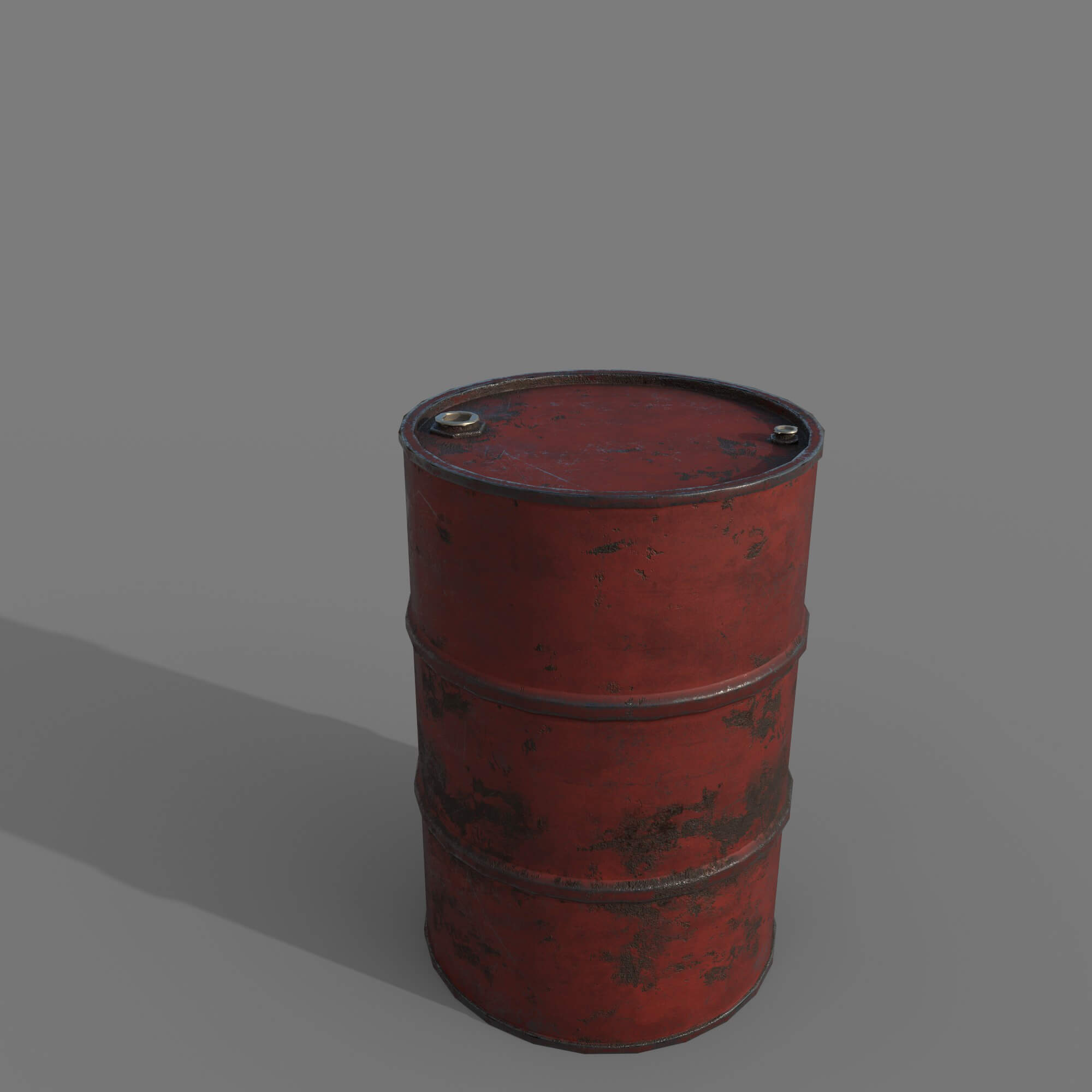 Barrel Red Rusty - 3D Model by Simple3D