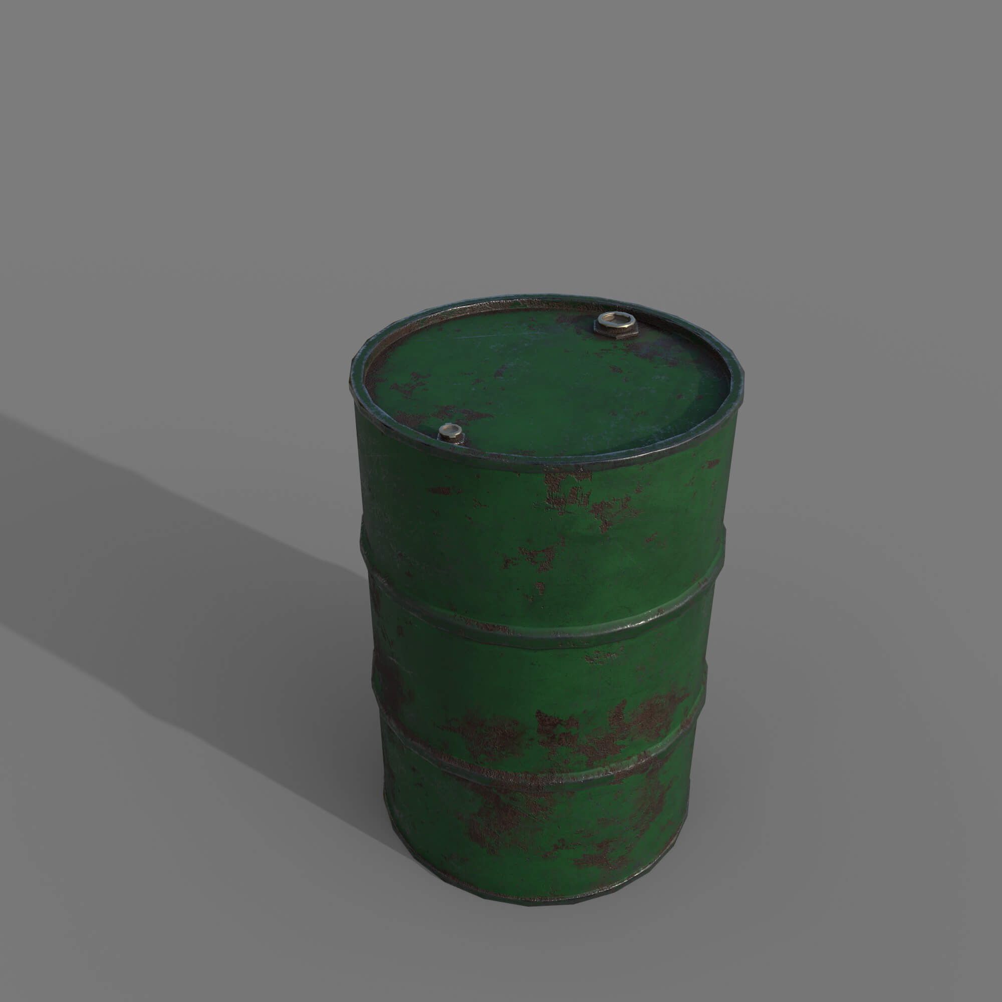 Barrel Green Rusty - 3D Model by Simple3D