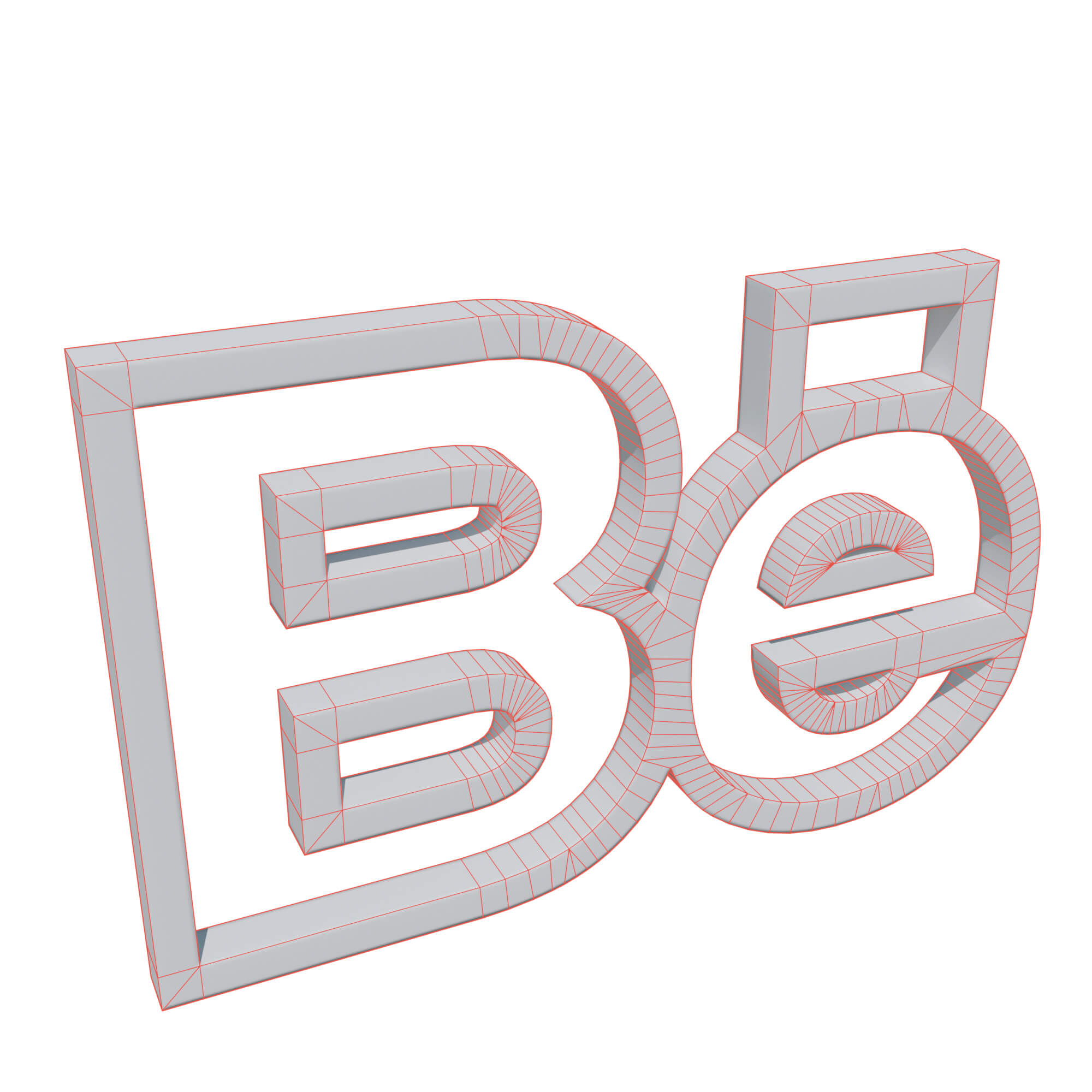 Behance Symbol - 3D Model by Simple3D