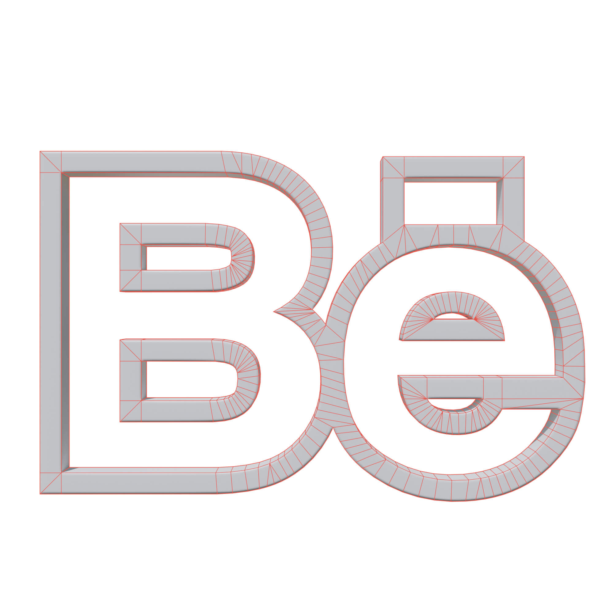 Behance Symbol - 3D Model by Simple3D