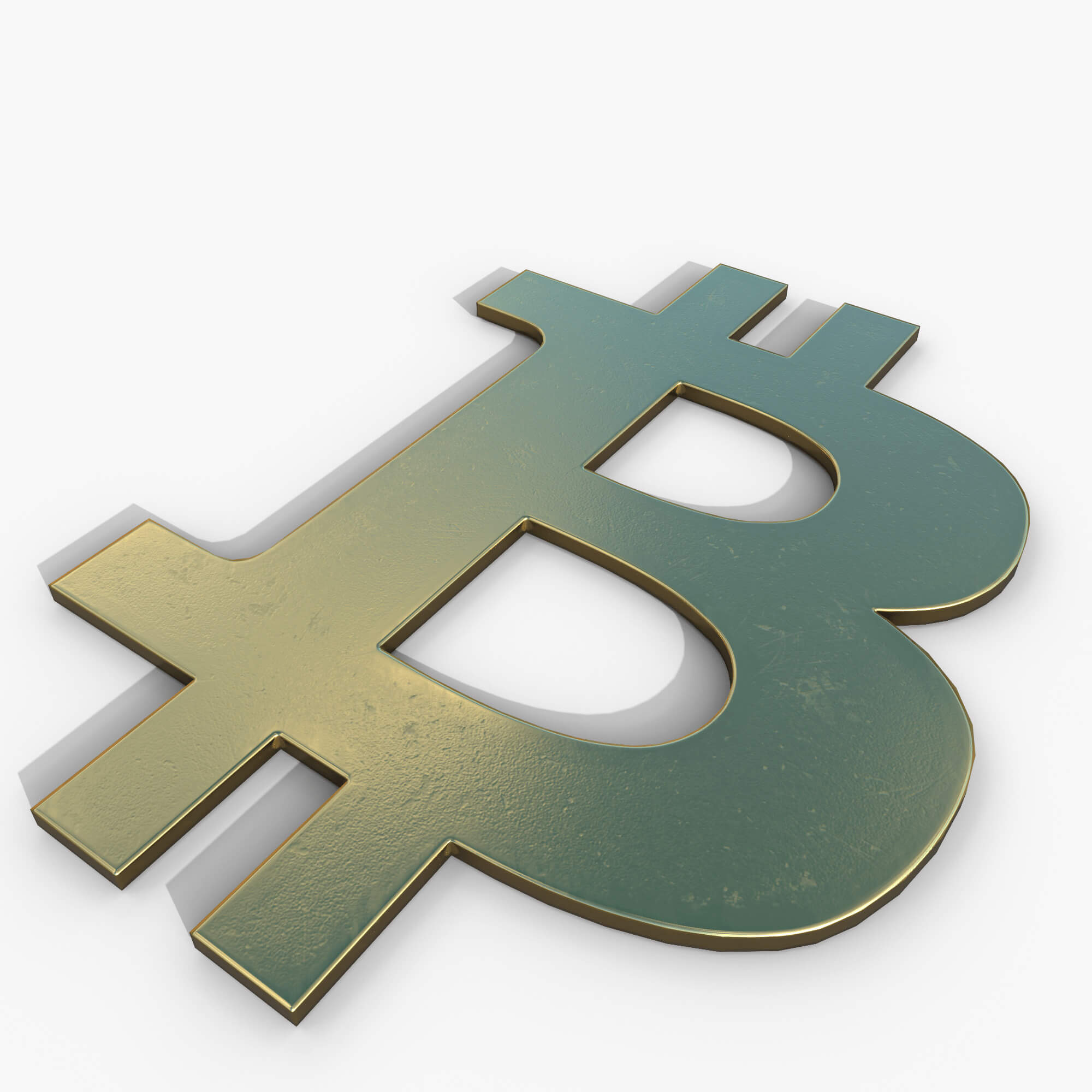 Bitcoin Golden Logo - Free 3D Model by Simple3D