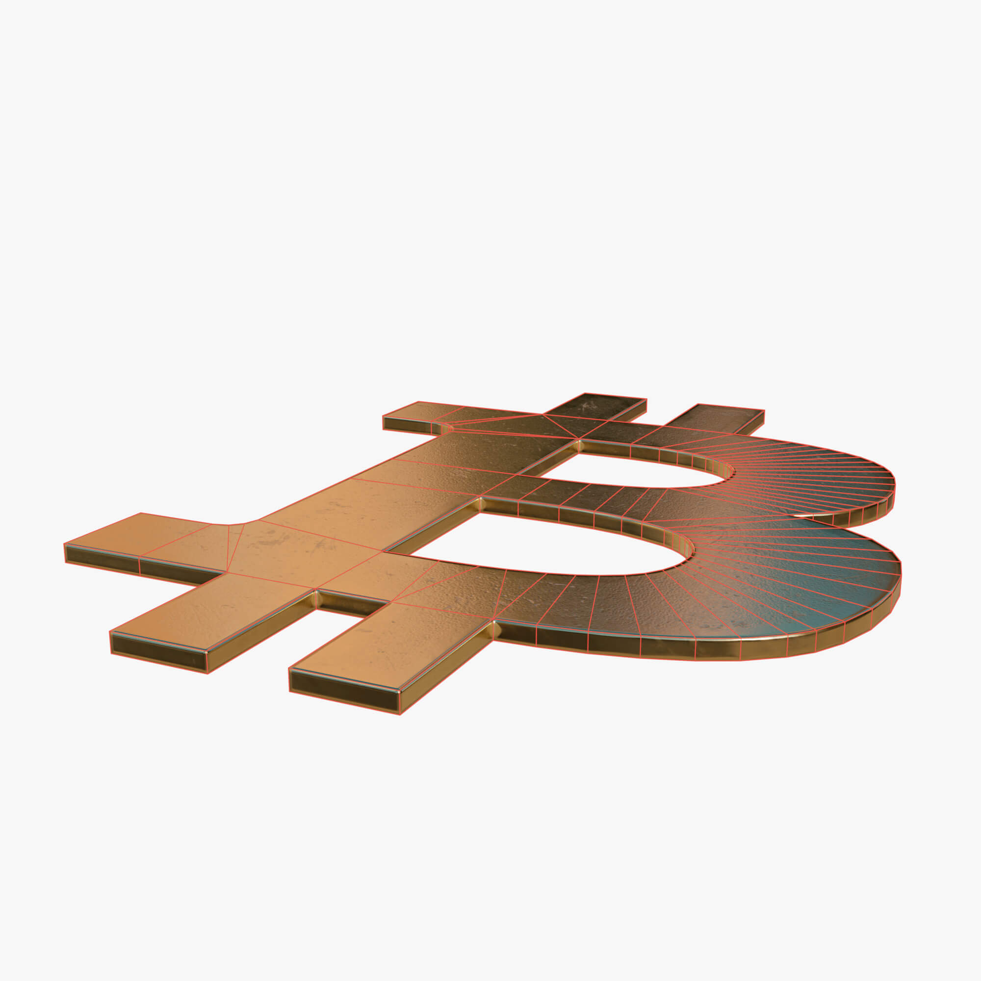 Bitcoin Golden Logo - Free 3D Model by Simple3D