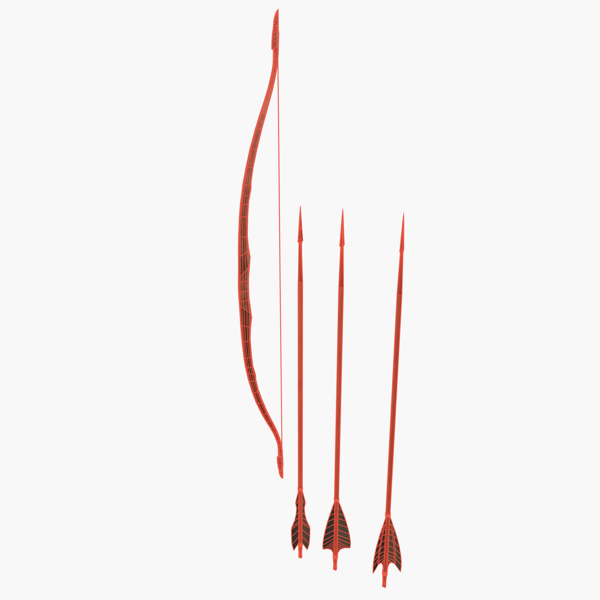 Bow and Arrow - 3D Model by Simple3D