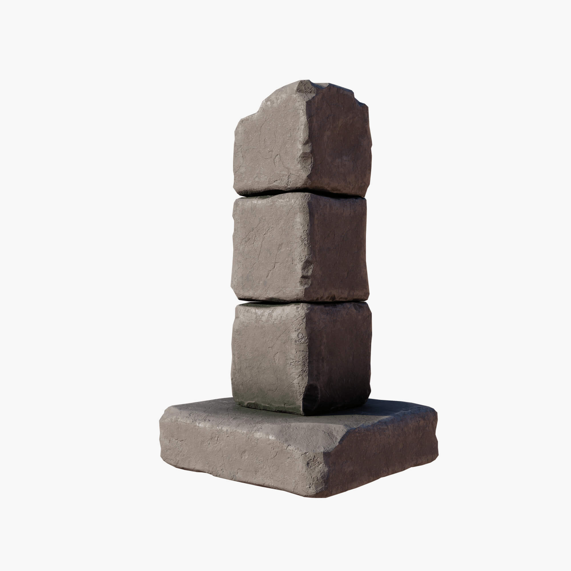 Broken Column - 3D Model by Simple3D