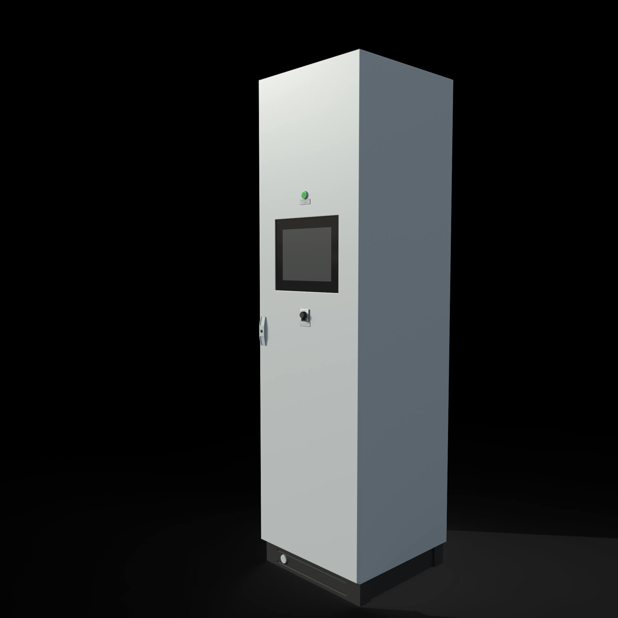 Control Cabinet With Monitor - 3D Model by Simple3D