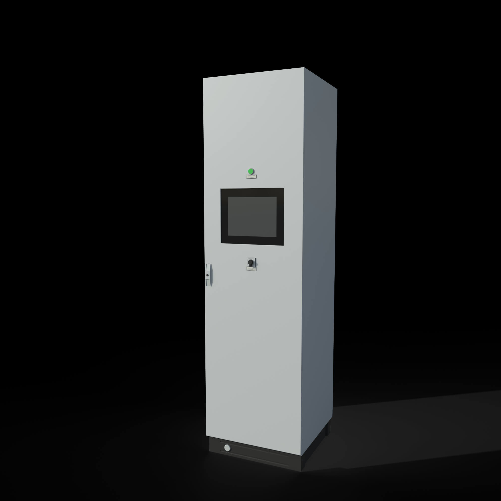 Control Cabinet With Monitor - 3D Model by Simple3D